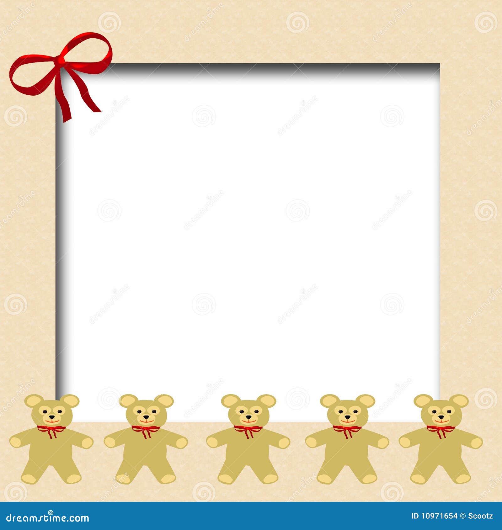 Teddy bear frame stock illustration. Illustration of scrapbook - 10971654