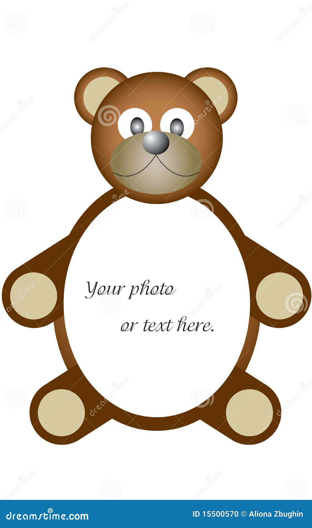 Teddy bear frame stock illustration. Illustration of fuzzy - 15500570