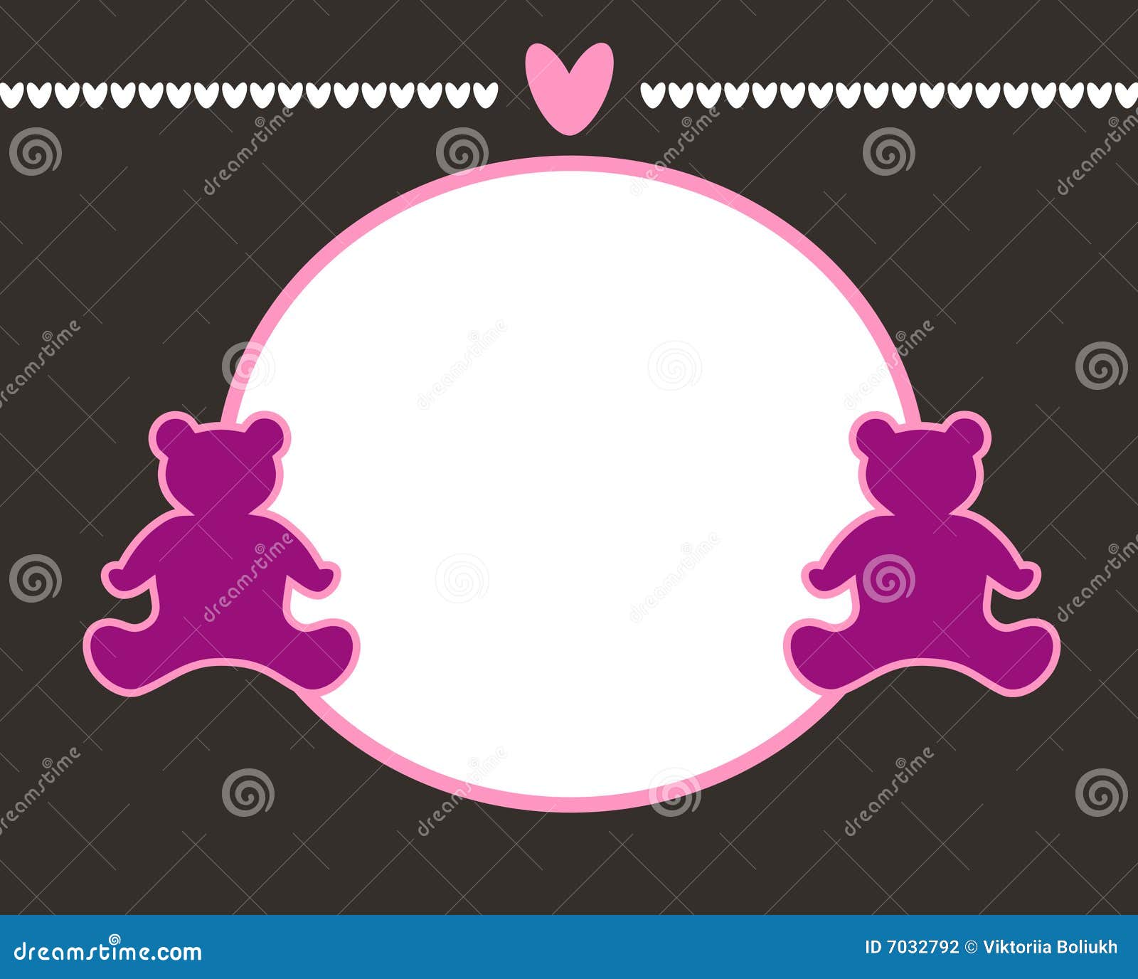 Teddy bear frame stock illustration. Illustration of celebration - 7032792