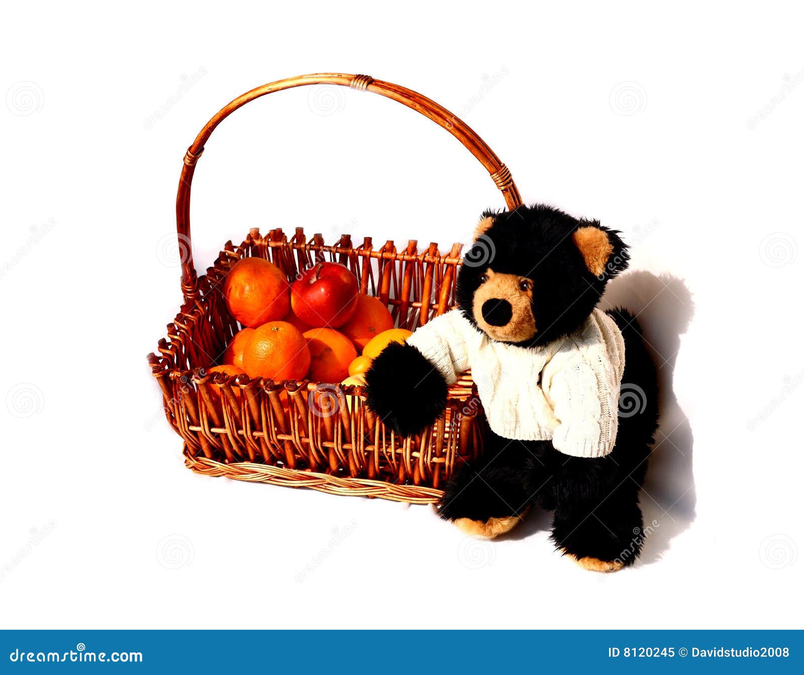 Teddy bear and fruits stock image. Image of color, fruits - 8120245