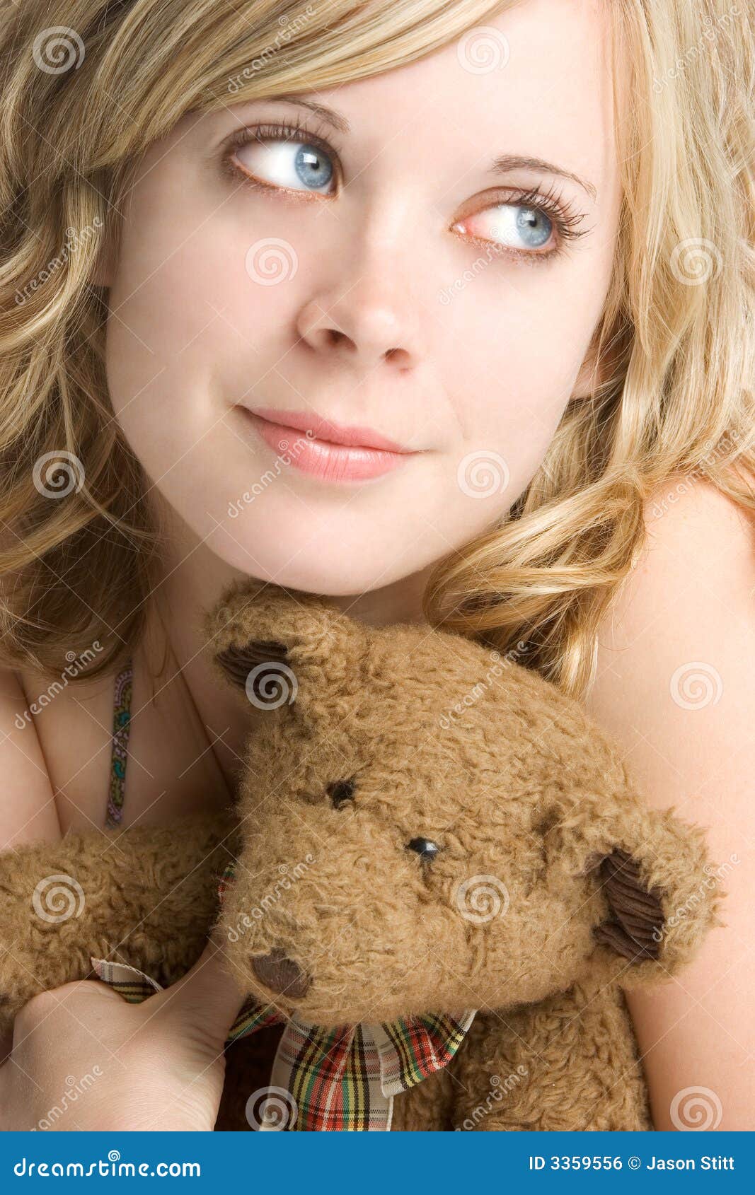Teddy Bear Girl stock photo. Image of blue, beautiful - 3359556