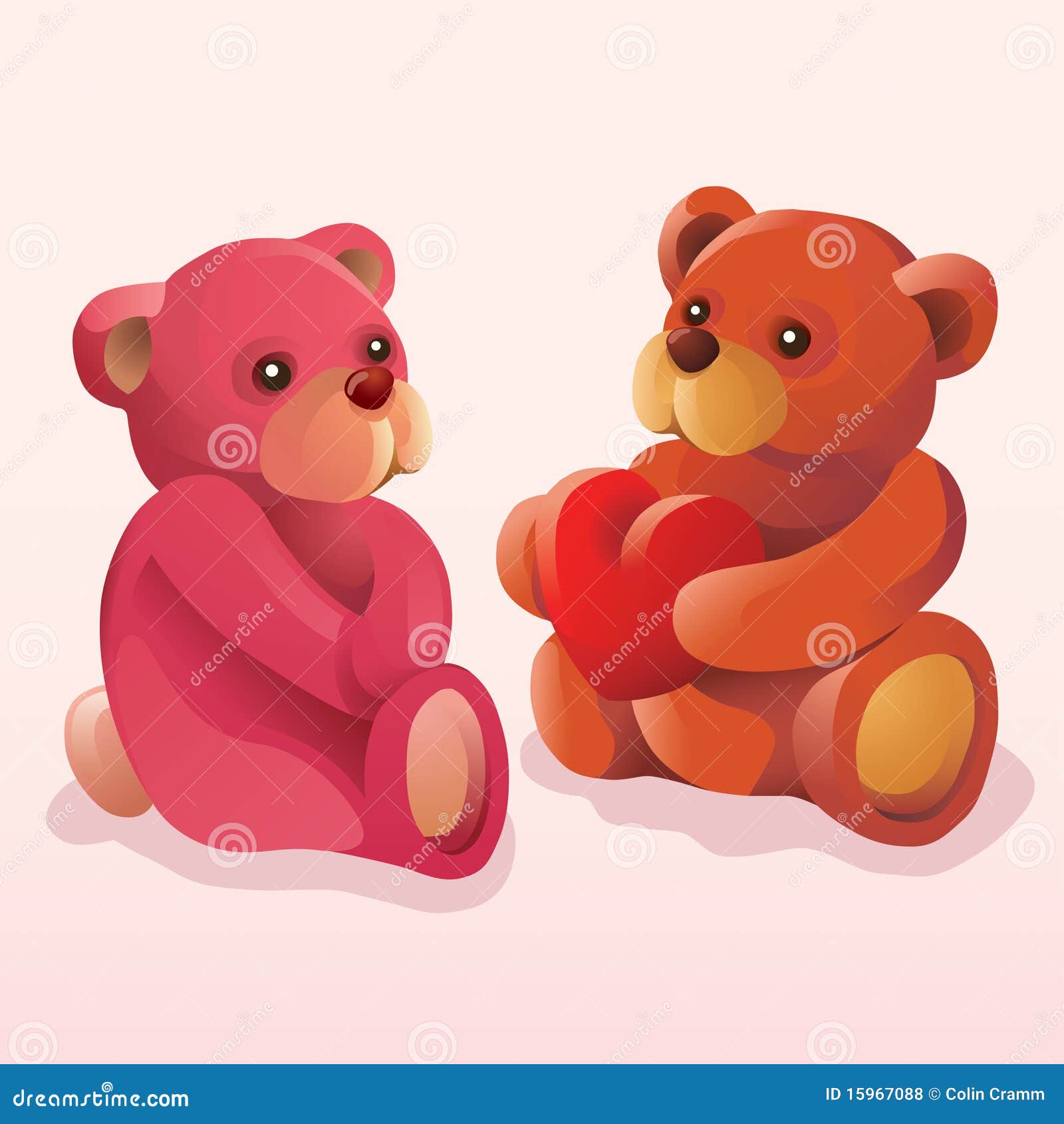 Teddy Bear Giving His Heart Away Stock Vector - Illustration of ...