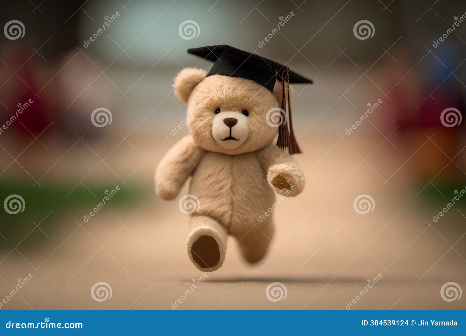 Teddy Bear with Graduation Cap. Education Concept. Selective Focus ...