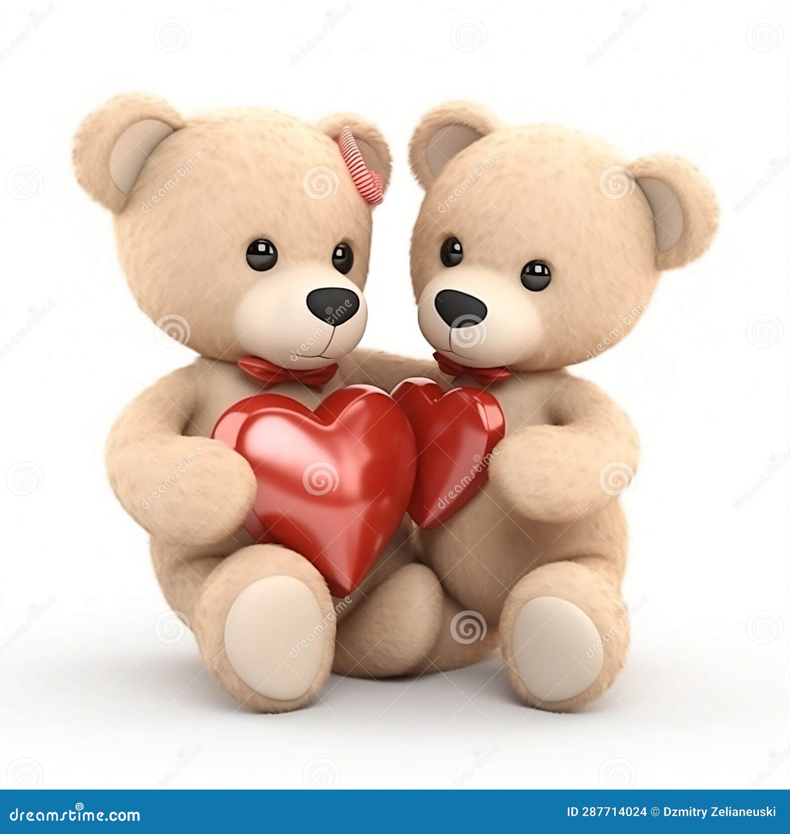 Teddy Bear with Heart. Generative AI. Stock Photo - Image of childhood ...