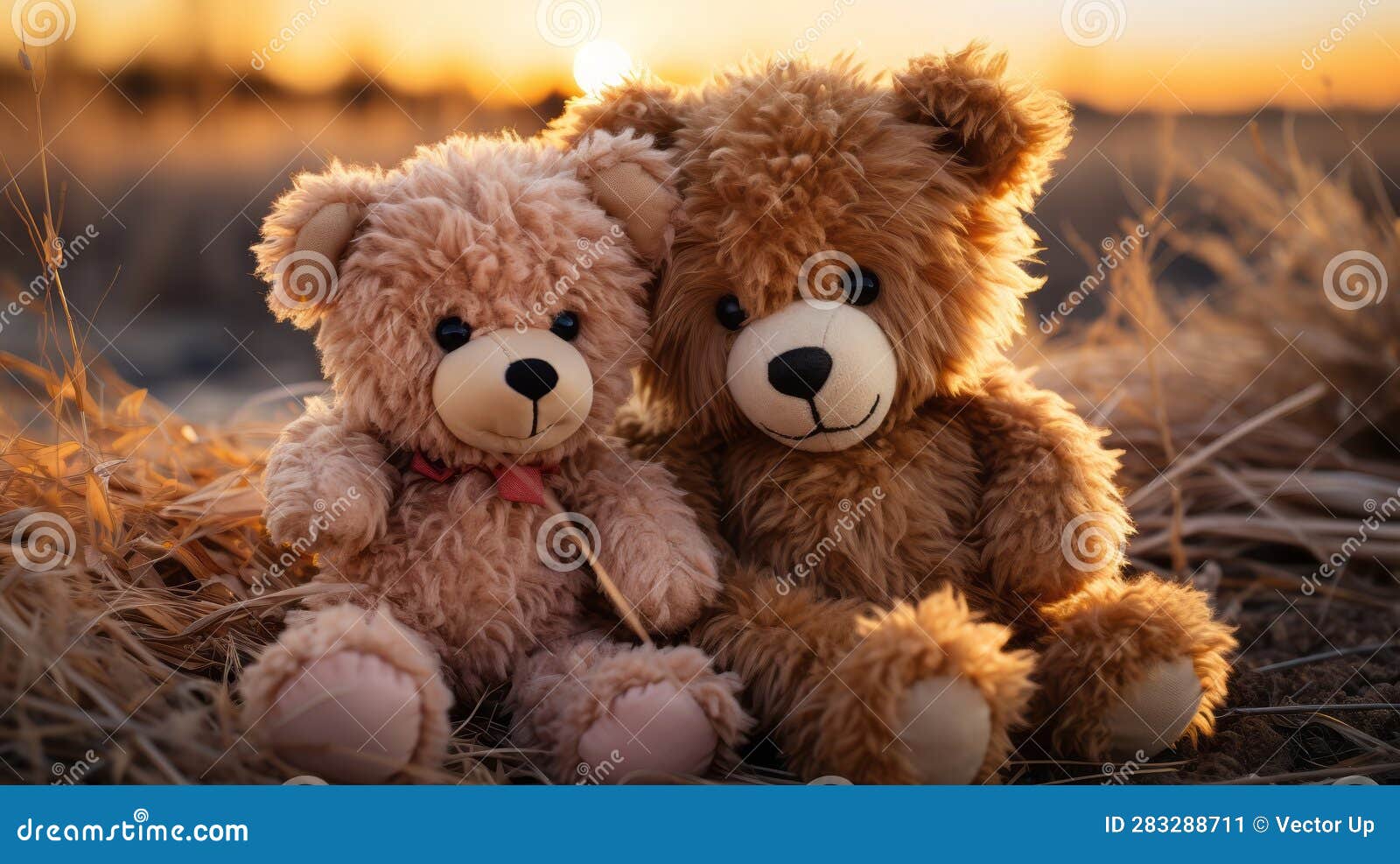 A Teddy Bear Hugging a Teddy Bear. Generative AI. Stock Illustration ...