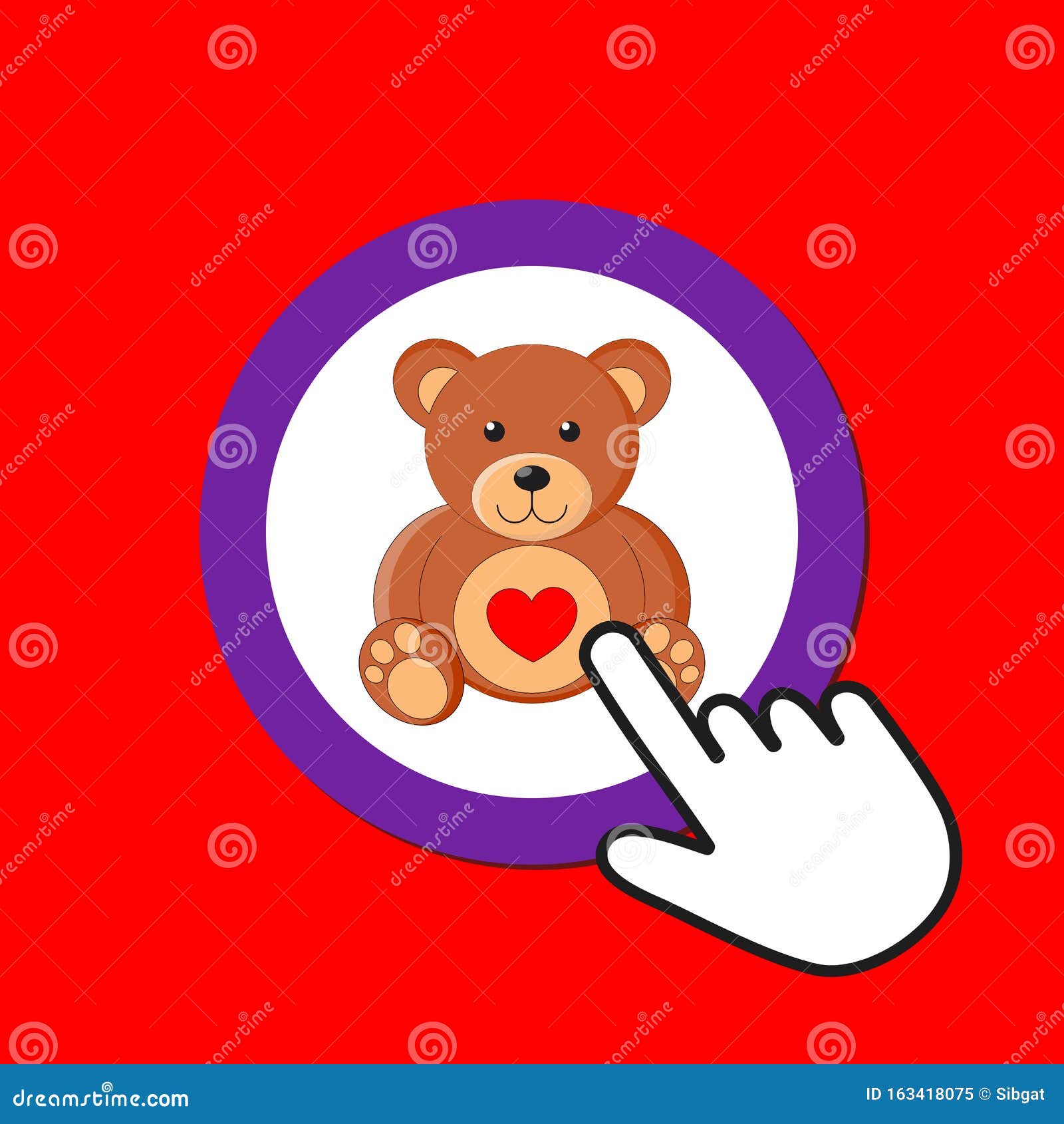 Teddy Bear Icon. Romantic Gift Concept Stock Vector - Illustration of ...