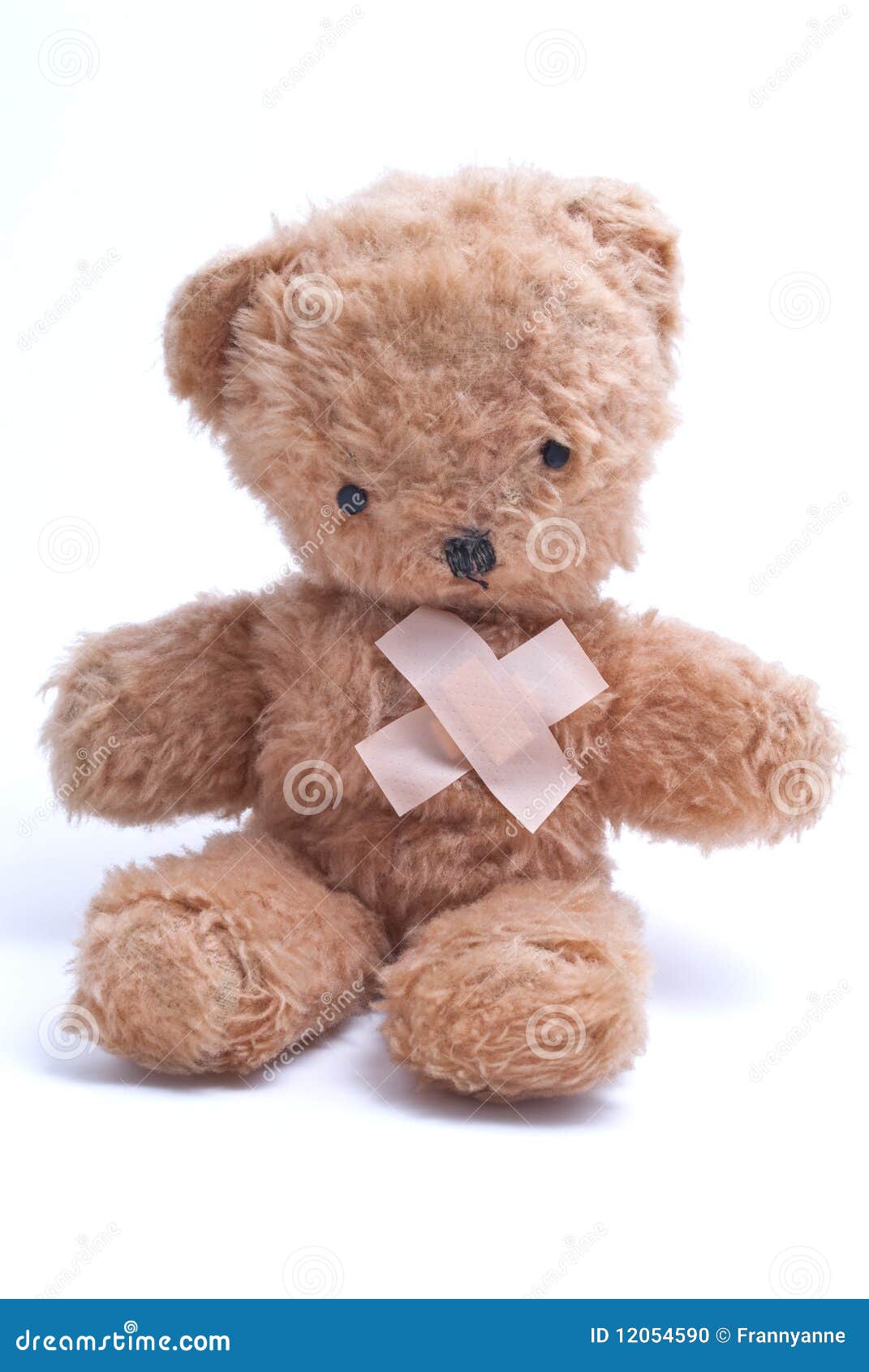 Teddy Bear with Injured Heart Stock Photo - Image of accident, hospital ...