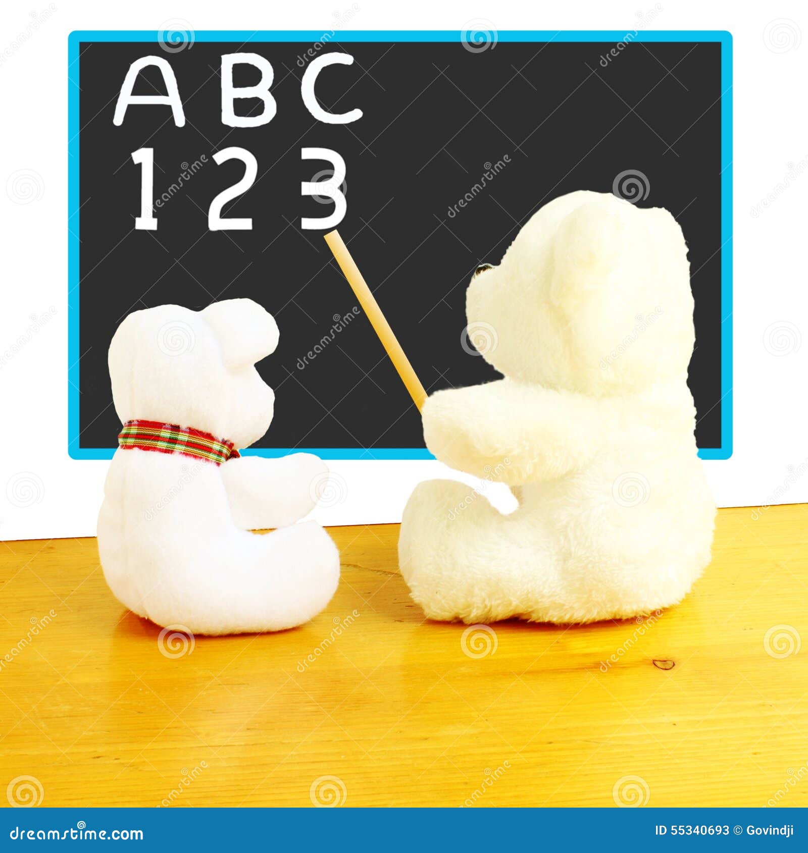Teddy Bear Learning Lesson at School Stock Image - Image of ribbon ...