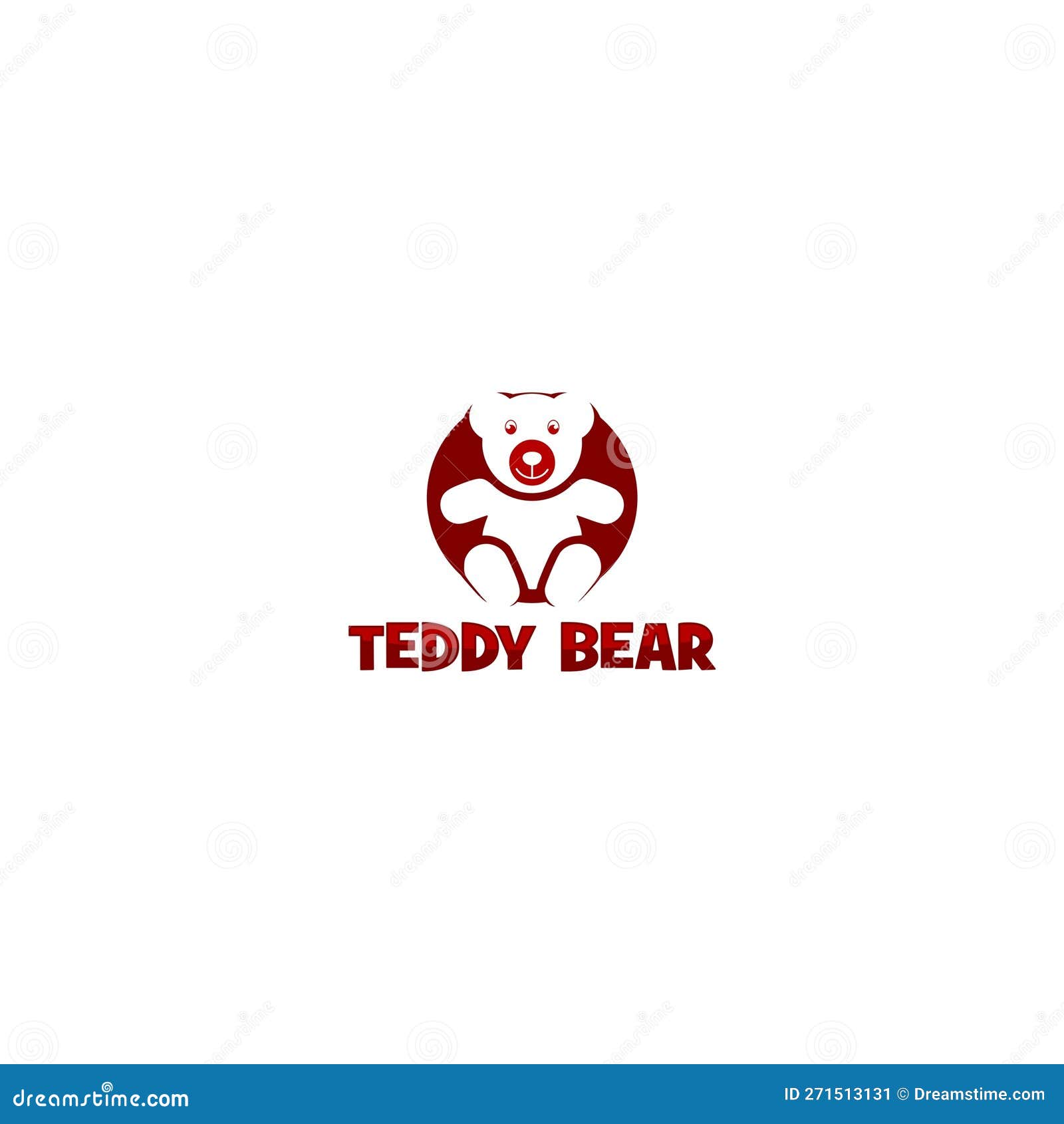 Teddy Bear Logo Icon Isolated on White Background Stock Vector ...