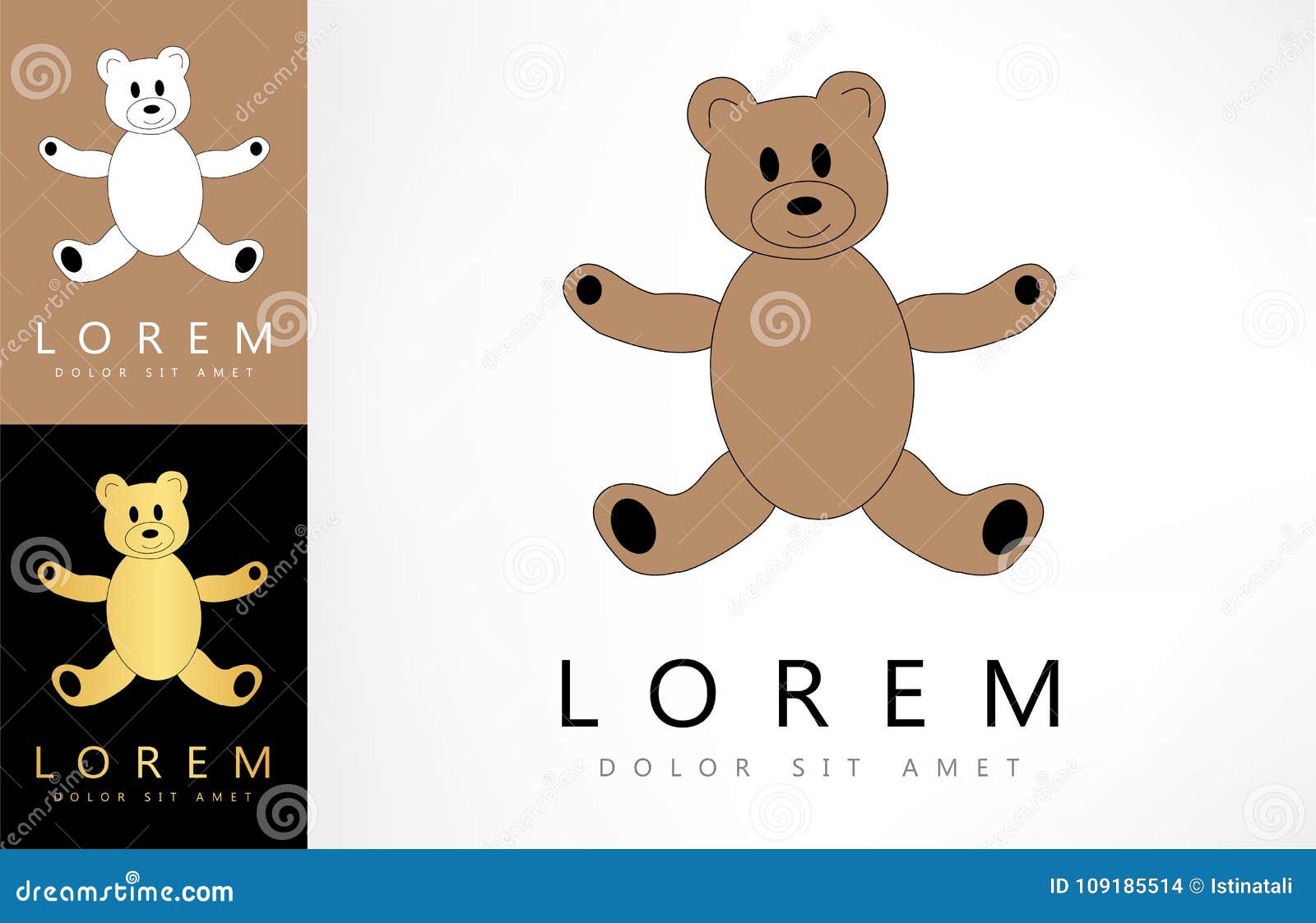 Teddy bear logo vector stock vector. Illustration of teddy - 109185514