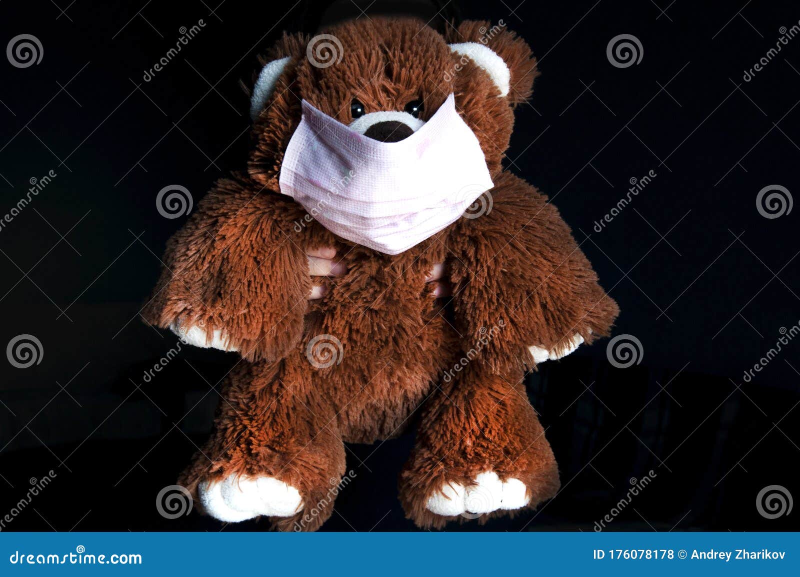 Teddy Bear in a Mask from a Virus. a Toy. Stock Photo - Image of virus ...