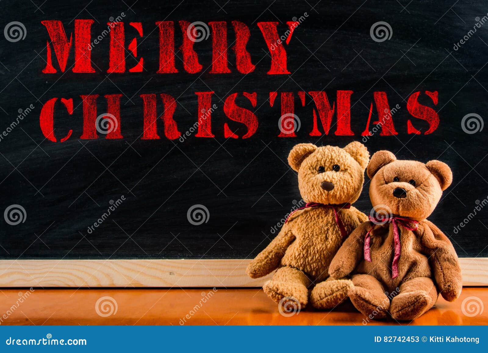 Teddy Bear Message `merry Christmas` Stock Image - Image of romantic ...