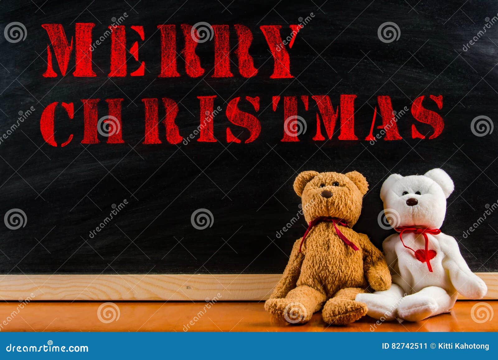 Teddy Bear Message `merry Christmas` Stock Image - Image of love, card ...