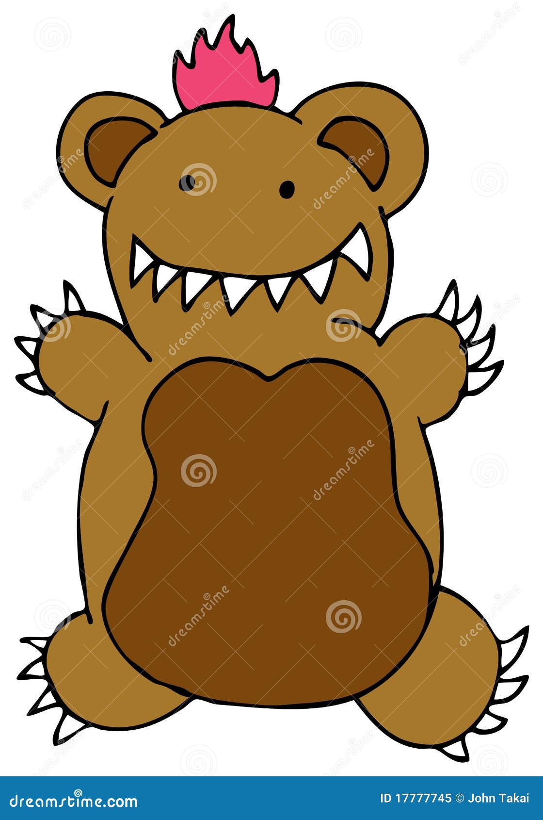 Teddy Bear Monster stock vector. Illustration of vector - 17777745