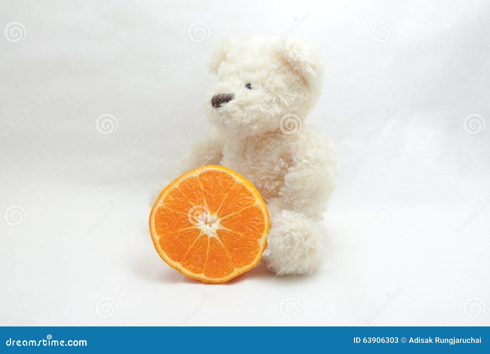 Teddy bear Orange fruit. stock image. Image of white - 63906303