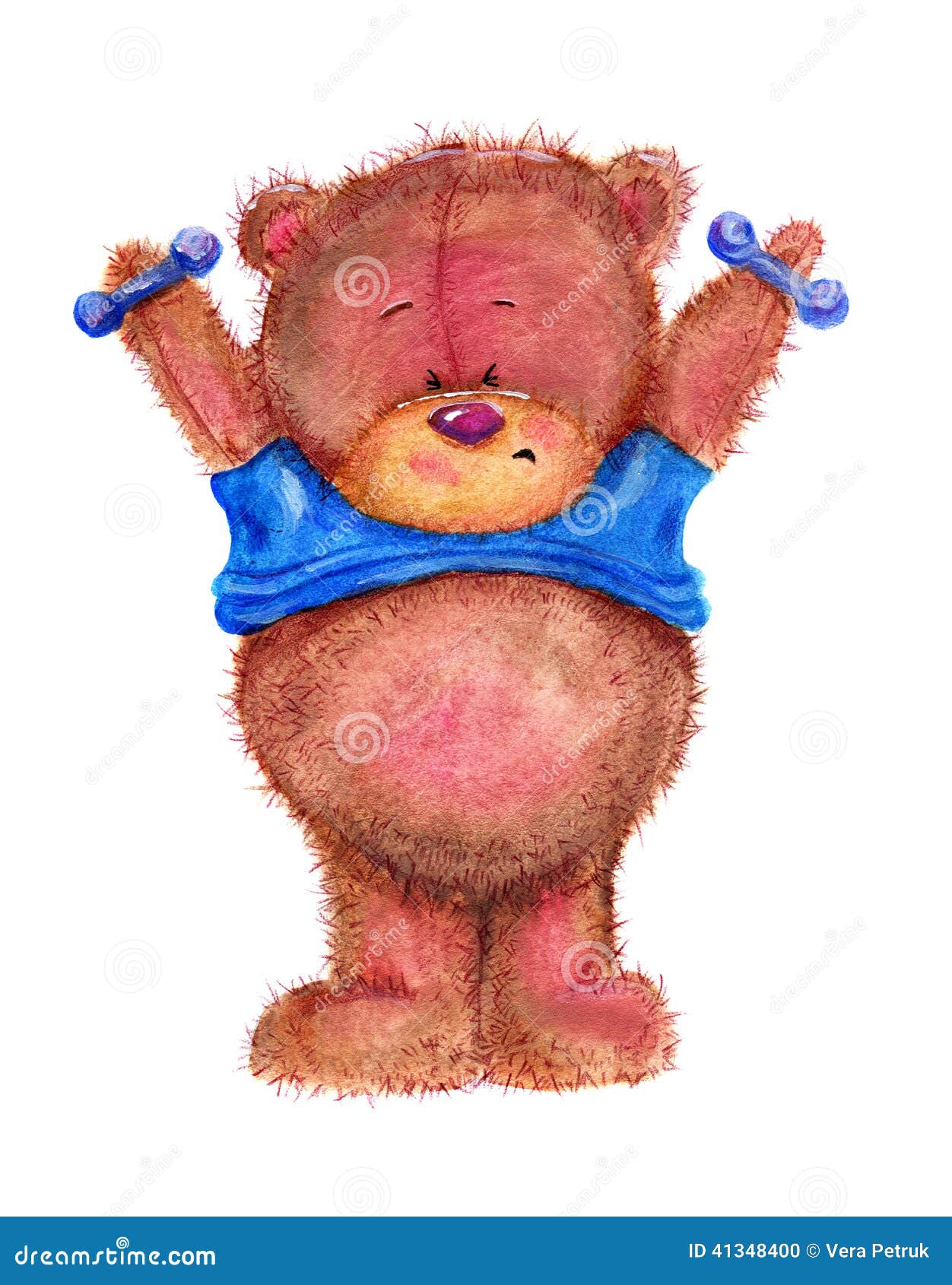Teddy Bear Exercise Workout At The Gym Stock Image | CartoonDealer.com ...