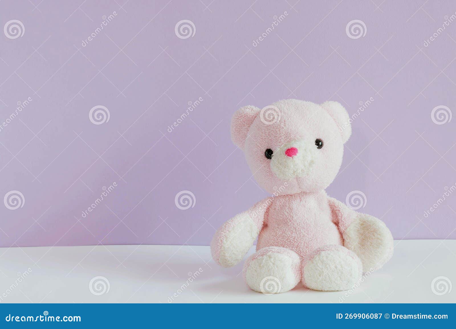 Cute pink teddy bear stock image. Image of baby, expression - 269906087