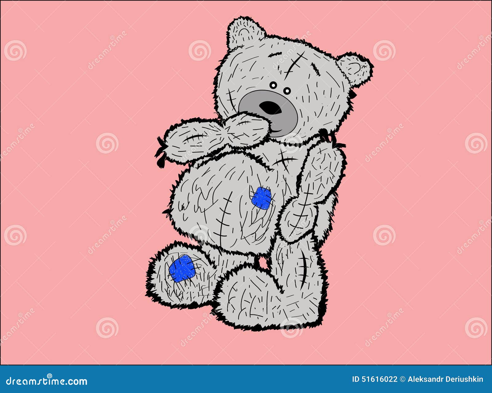 Teddy bear stock vector. Illustration of drawn, gift - 51616022