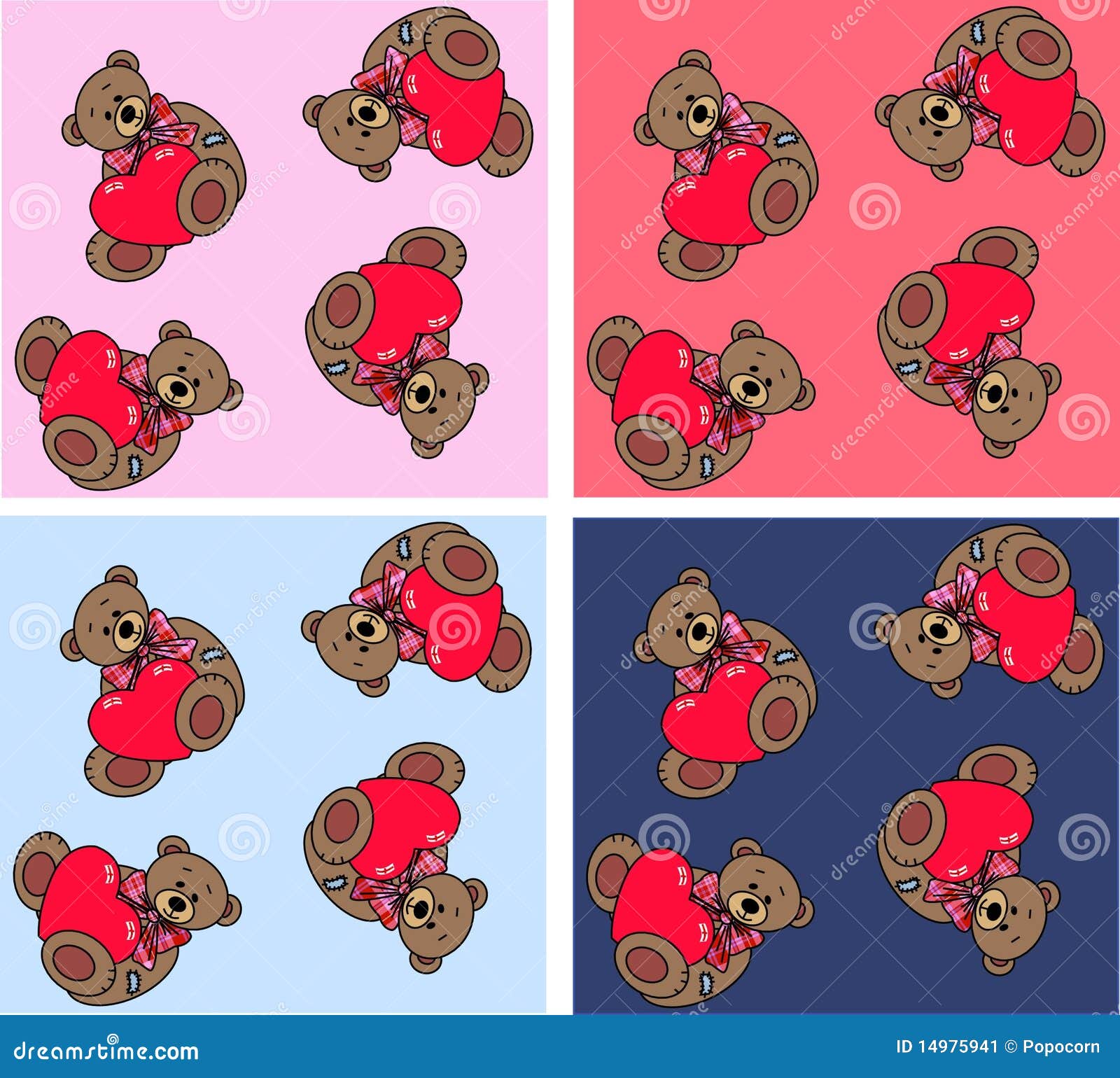 Teddy bear pattern stock vector. Illustration of color - 14975941