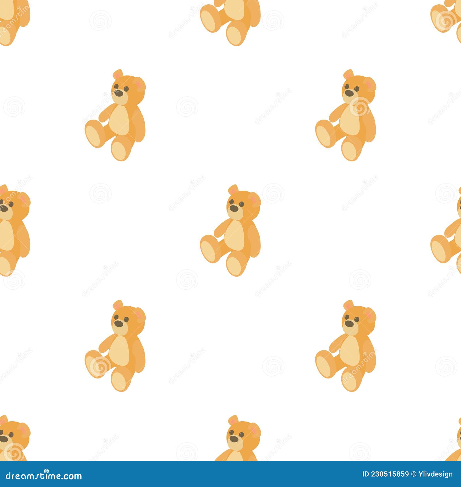 Teddy Bear Pattern Seamless Vector Stock Vector - Illustration of seamless, brown: 230515859