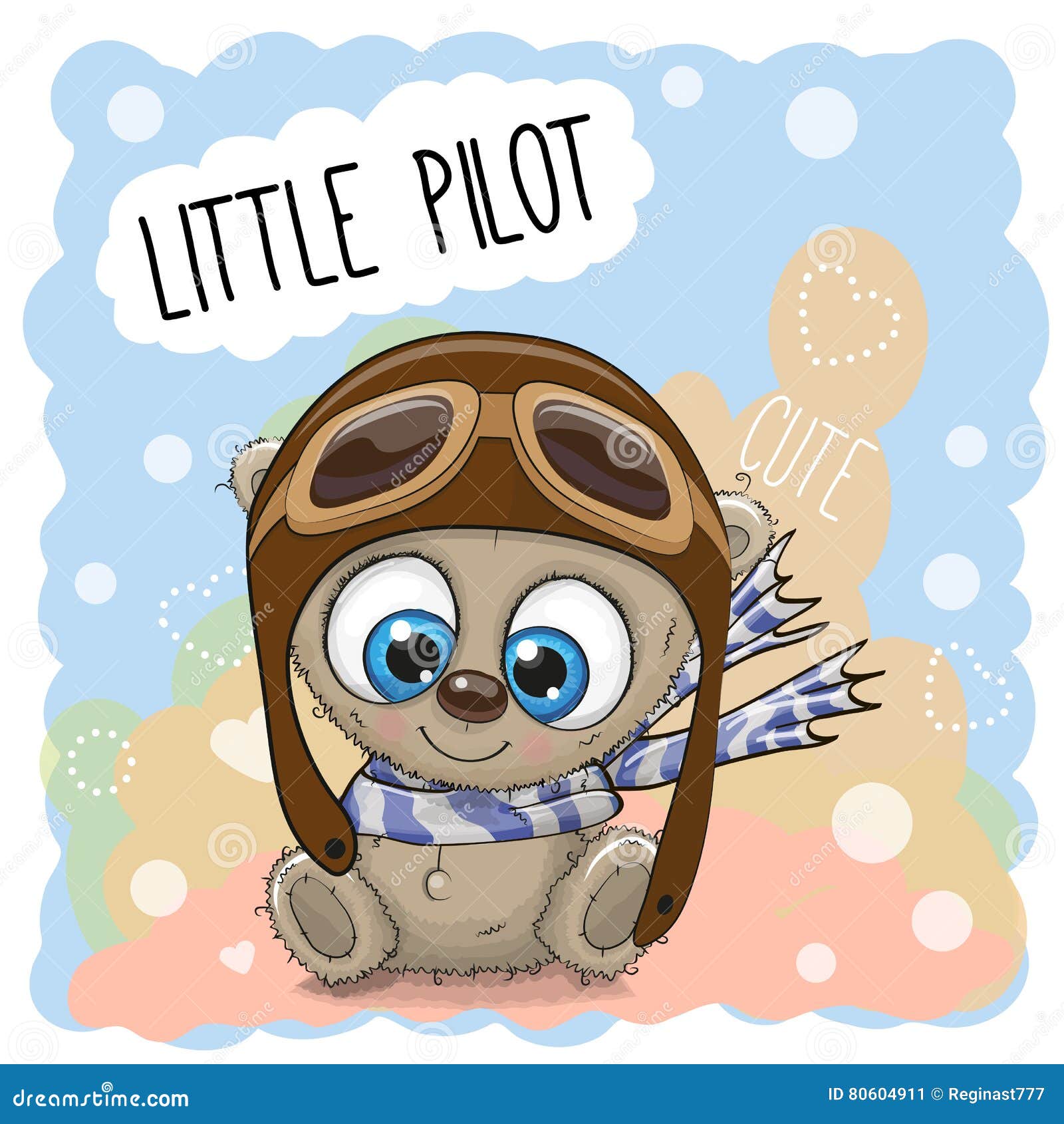 Pilot Bear Vector Cartoon Illustration | CartoonDealer.com #84372938