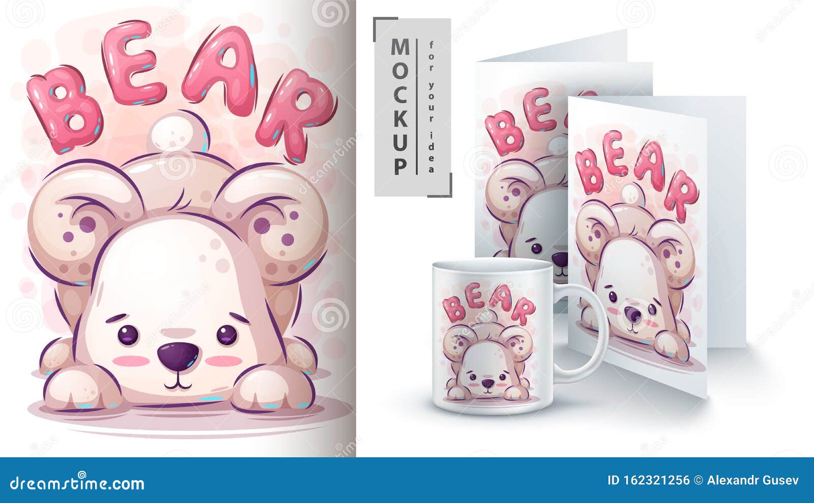 Teddy Bear Poster and Merchandising Stock Vector - Illustration of ...