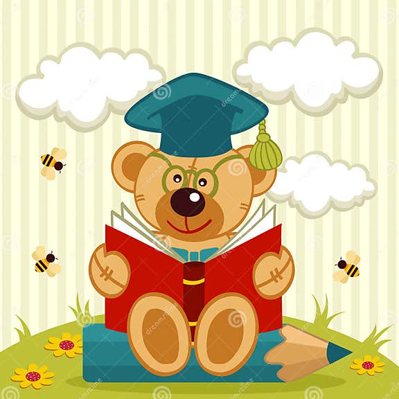Teddy bear professor stock vector. Illustration of intelligence - 31333781