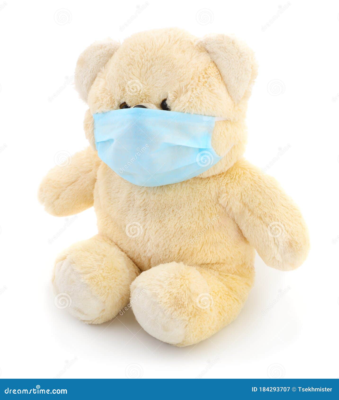 Teddy Bear with Protective Face Mask Stock Image - Image of virus ...