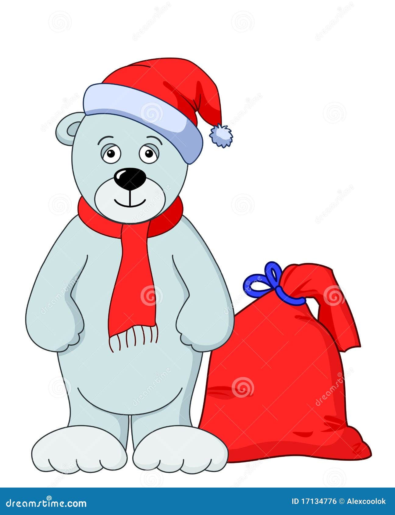 Teddy bear Santa Claus stock vector. Illustration of baby - 17134776