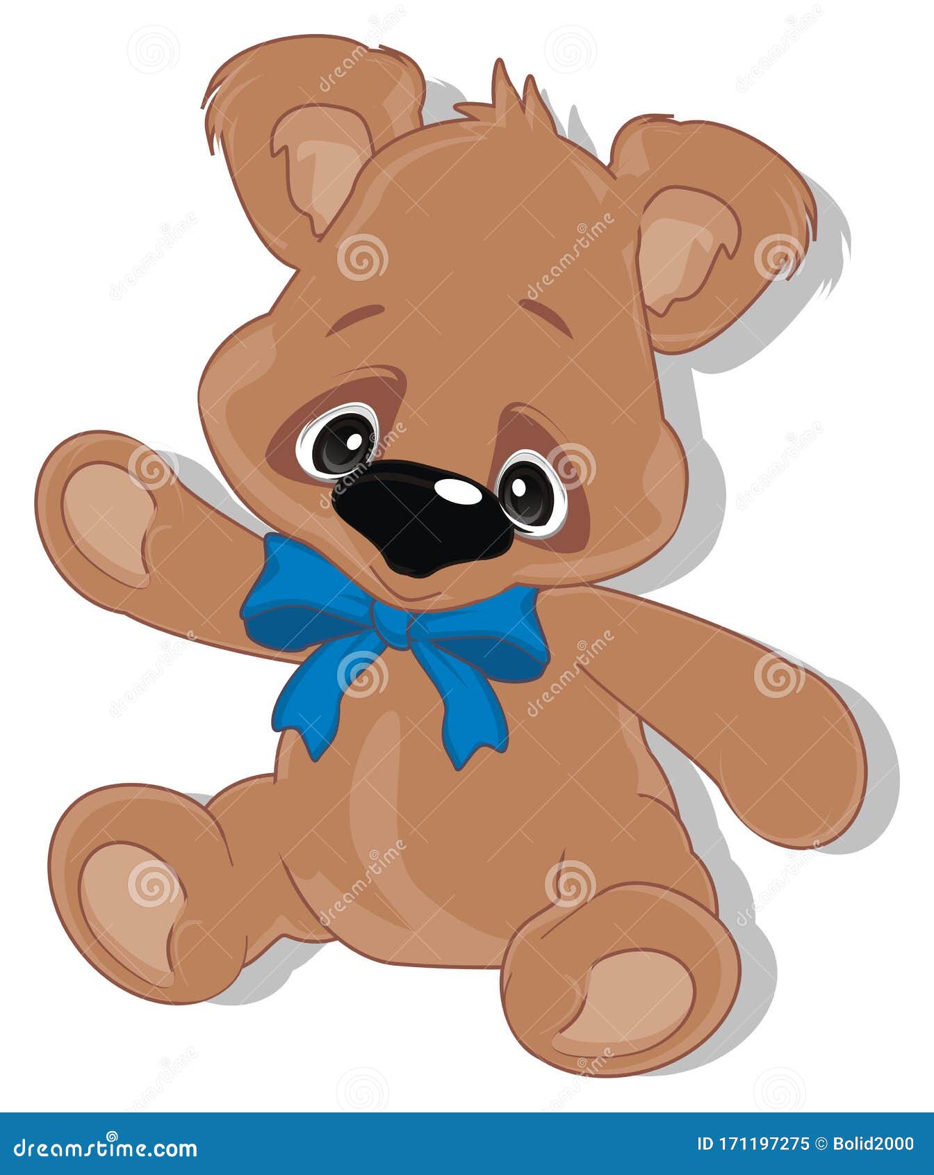 Teddy bear and shadow stock illustration. Illustration of game - 171197275