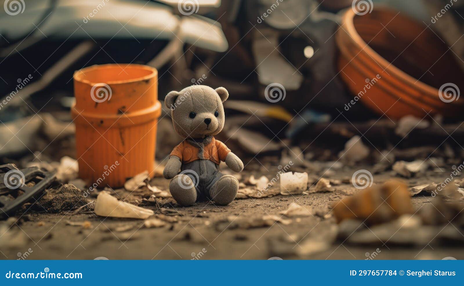 Pile Of Garbage In Old Rusty Abandoned Trailer Inside With Broken ...