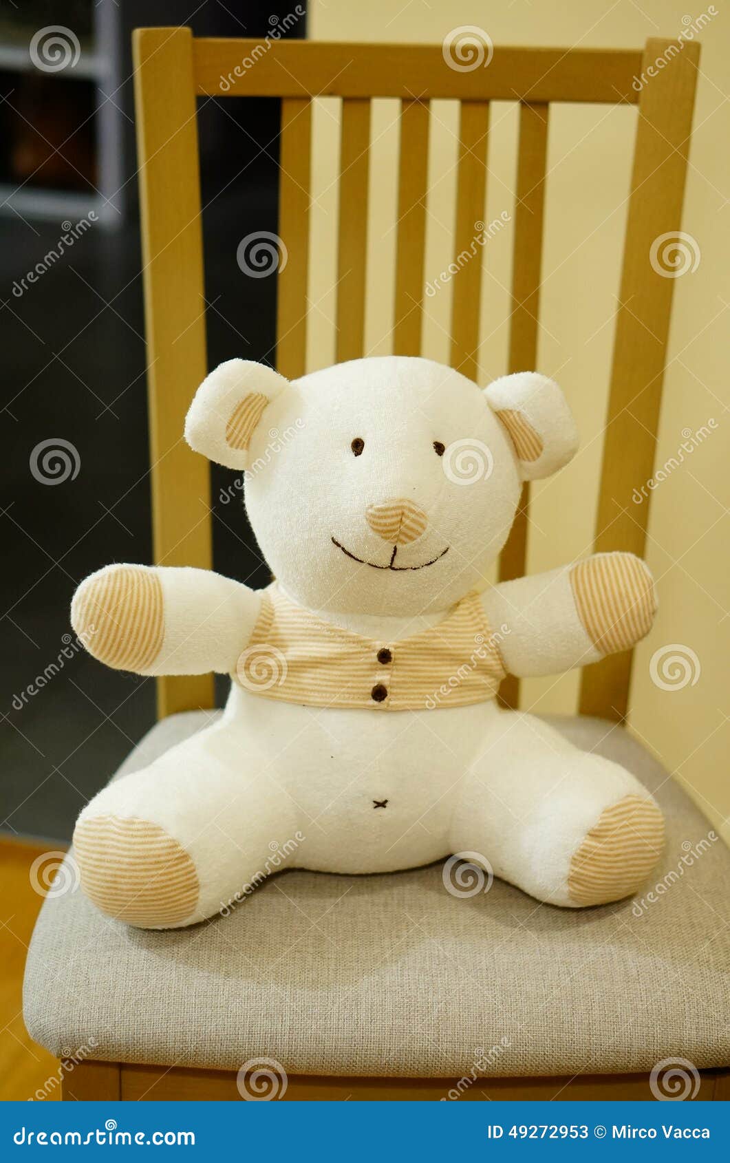 Teddy bear stock image. Image of chair, plush, teddy - 49272953