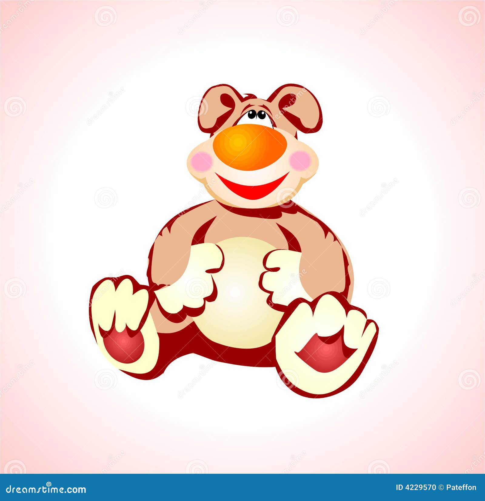 Teddy bear smiles stock vector. Illustration of cute, fluffy - 4229570
