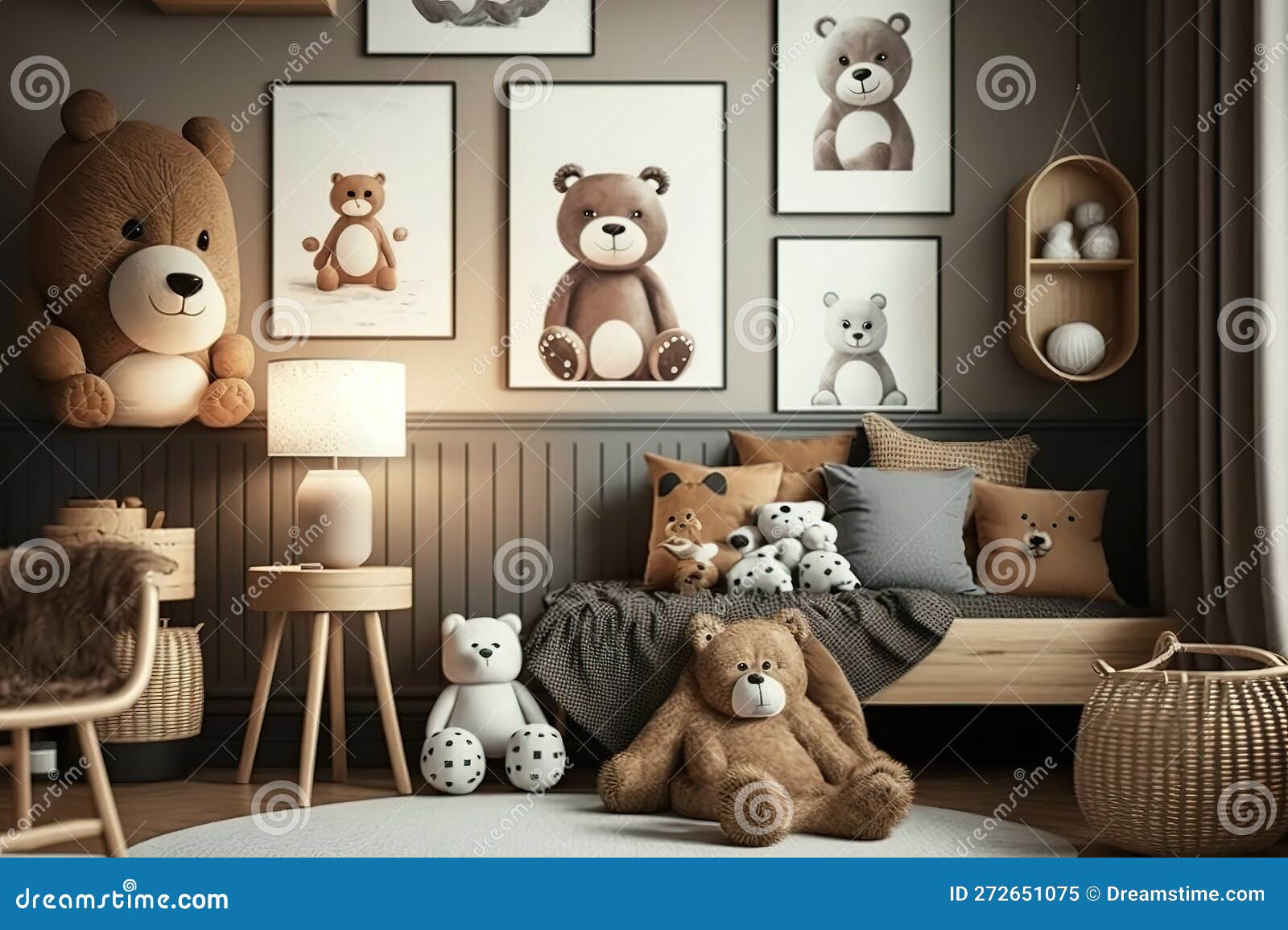 Teddy Bear Soft Toy with InteriorLuxury Interior Design with Sofa,AI ...