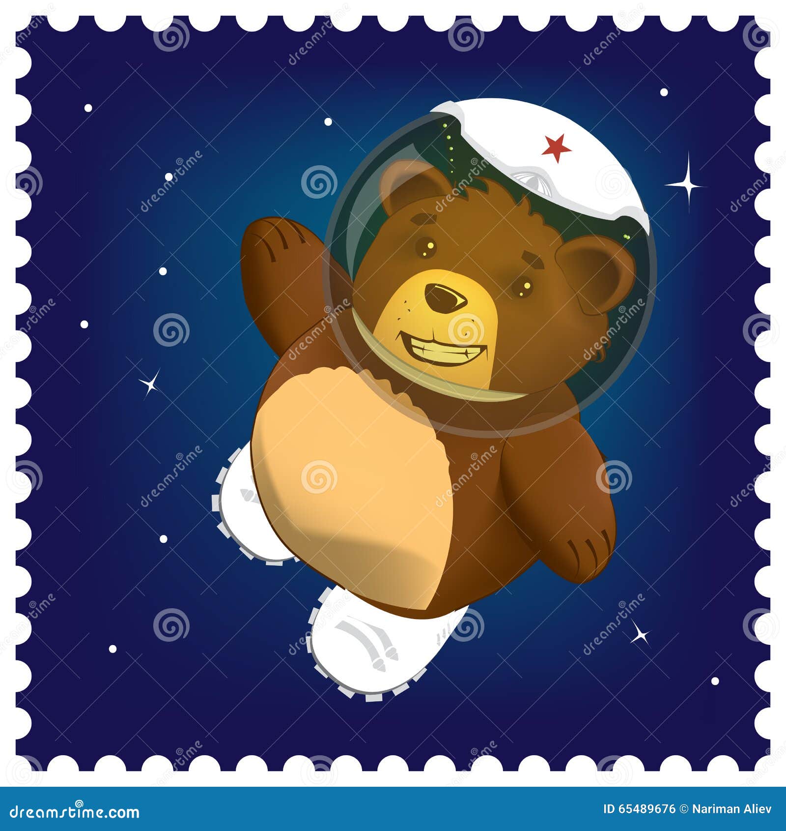 Teddy bear in space stock vector. Illustration of clip - 65489676