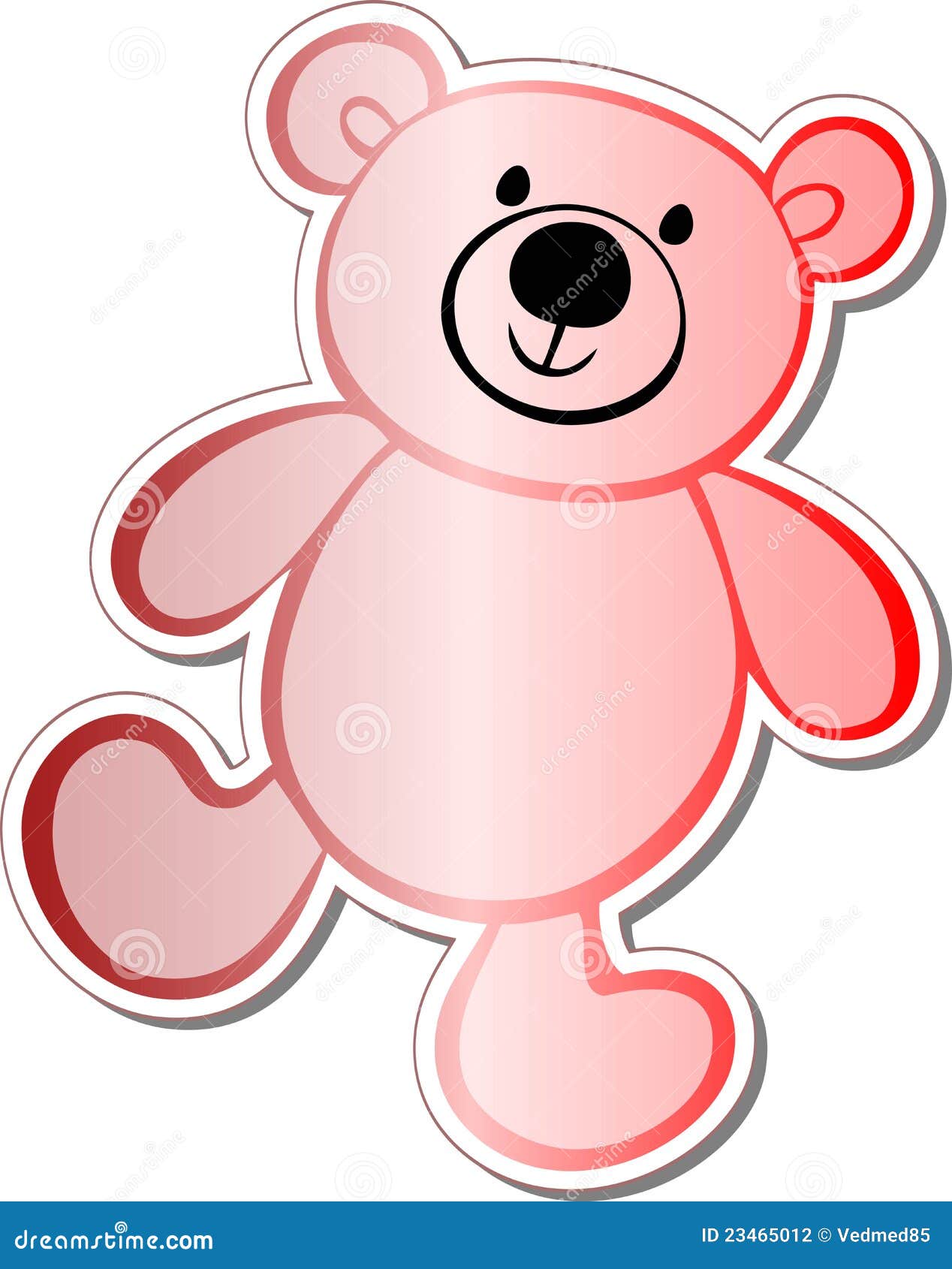 Teddy bear sticker stock vector. Illustration of plaything - 23465012