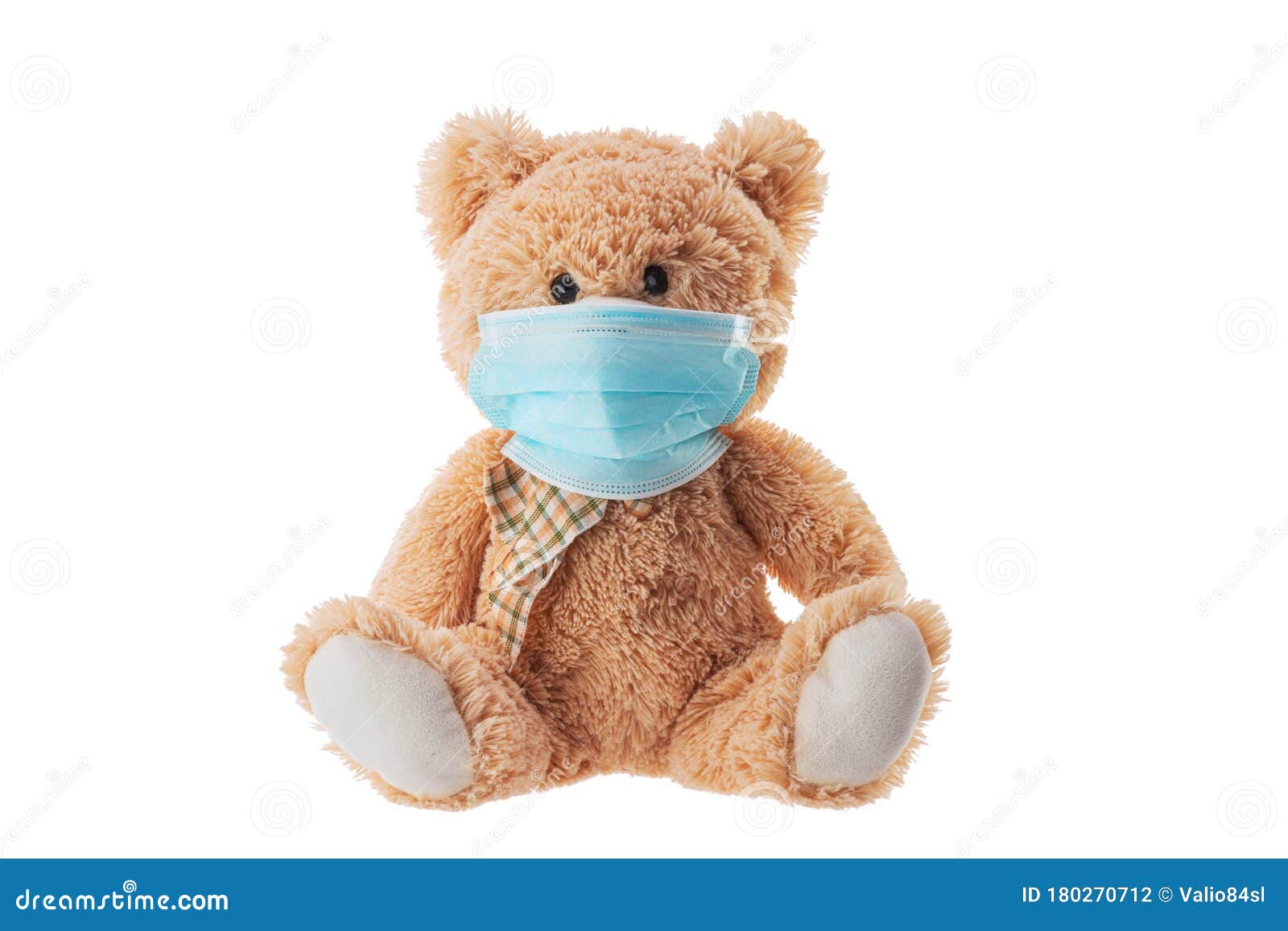 Teddy Bear Toy with Protective Mask. Protective from Virus Covid-19 ...