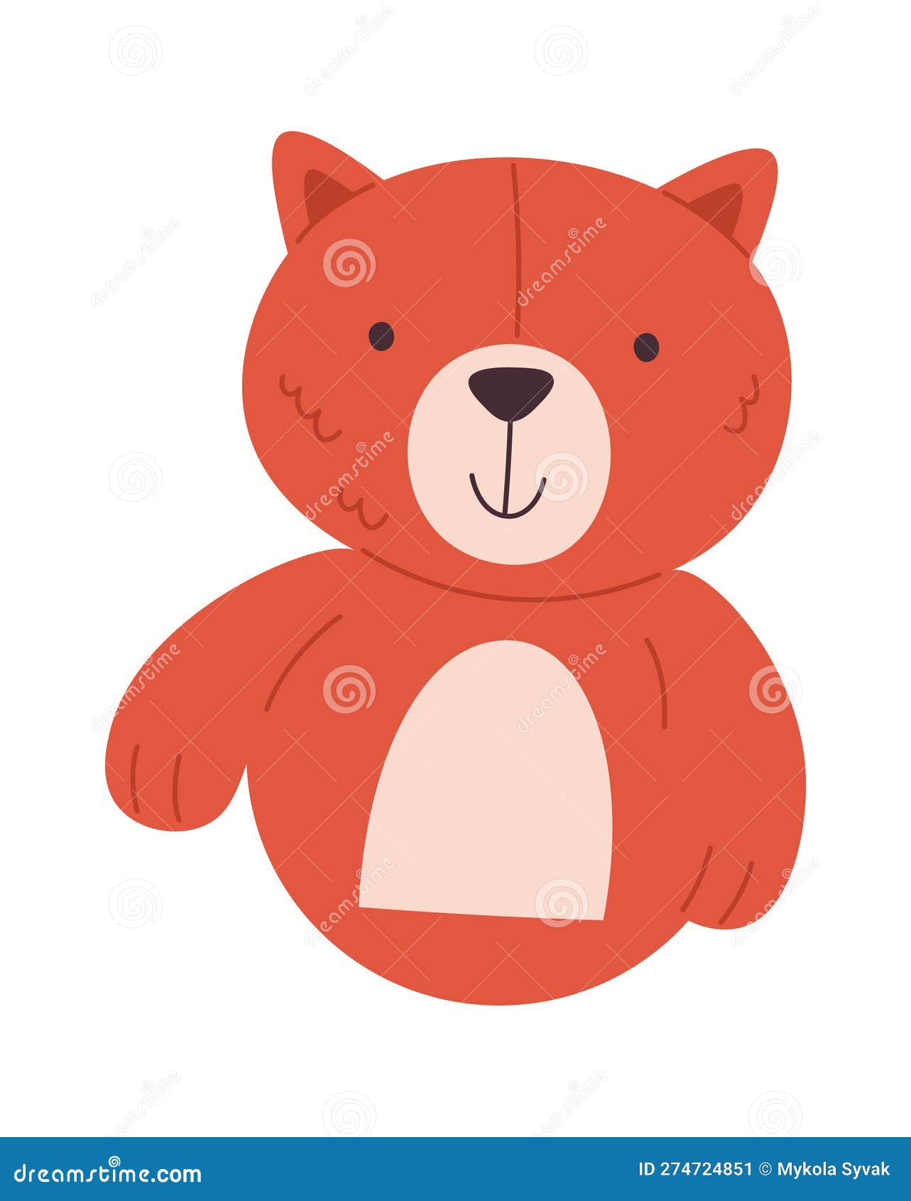 Teddy Bear Toy stock vector. Illustration of teddy, childhood - 274724851