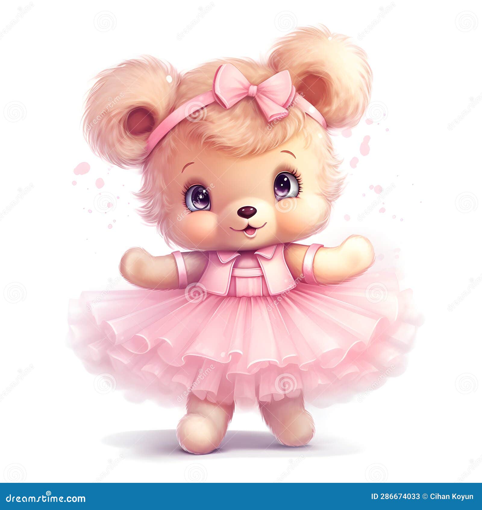 Teddy bear tutu delight stock illustration. Illustration of toys ...