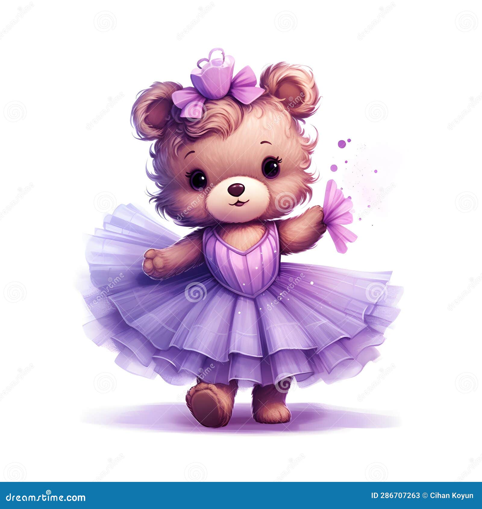 Teddy bear tutu delight stock illustration. Illustration of doll ...