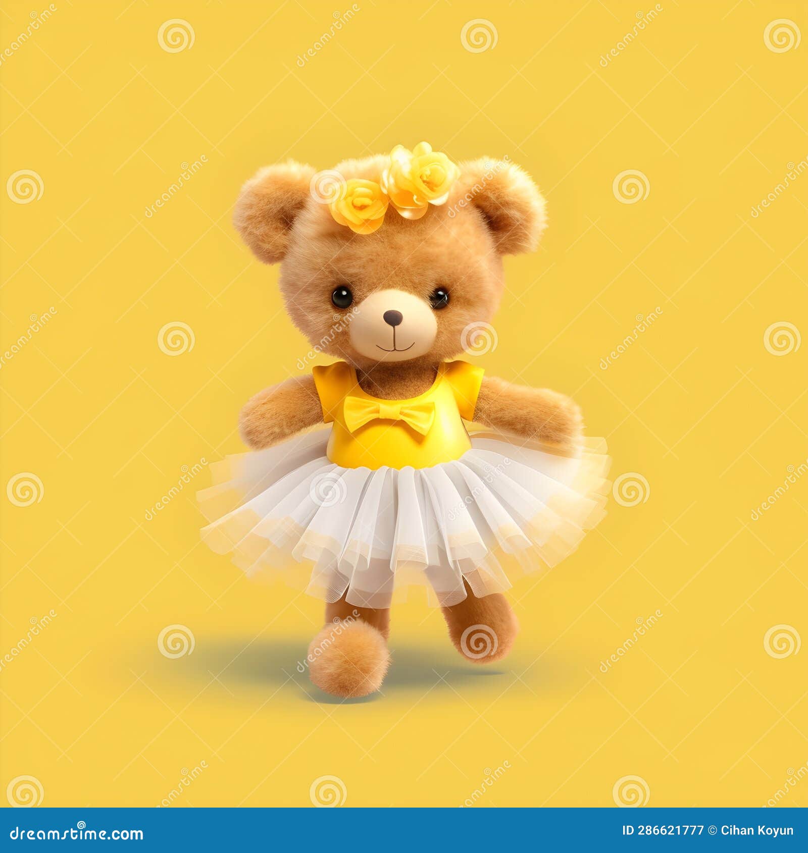Teddy bear tutu wonder stock illustration. Illustration of soft - 286621777