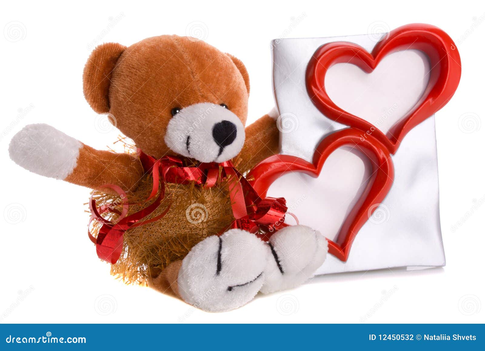 Teddy Bear with Two Heart Shape Isolated Stock Photo - Image of ... Teddy Bear with Two Heart Shape Isolated Stock Photo - Image of ...