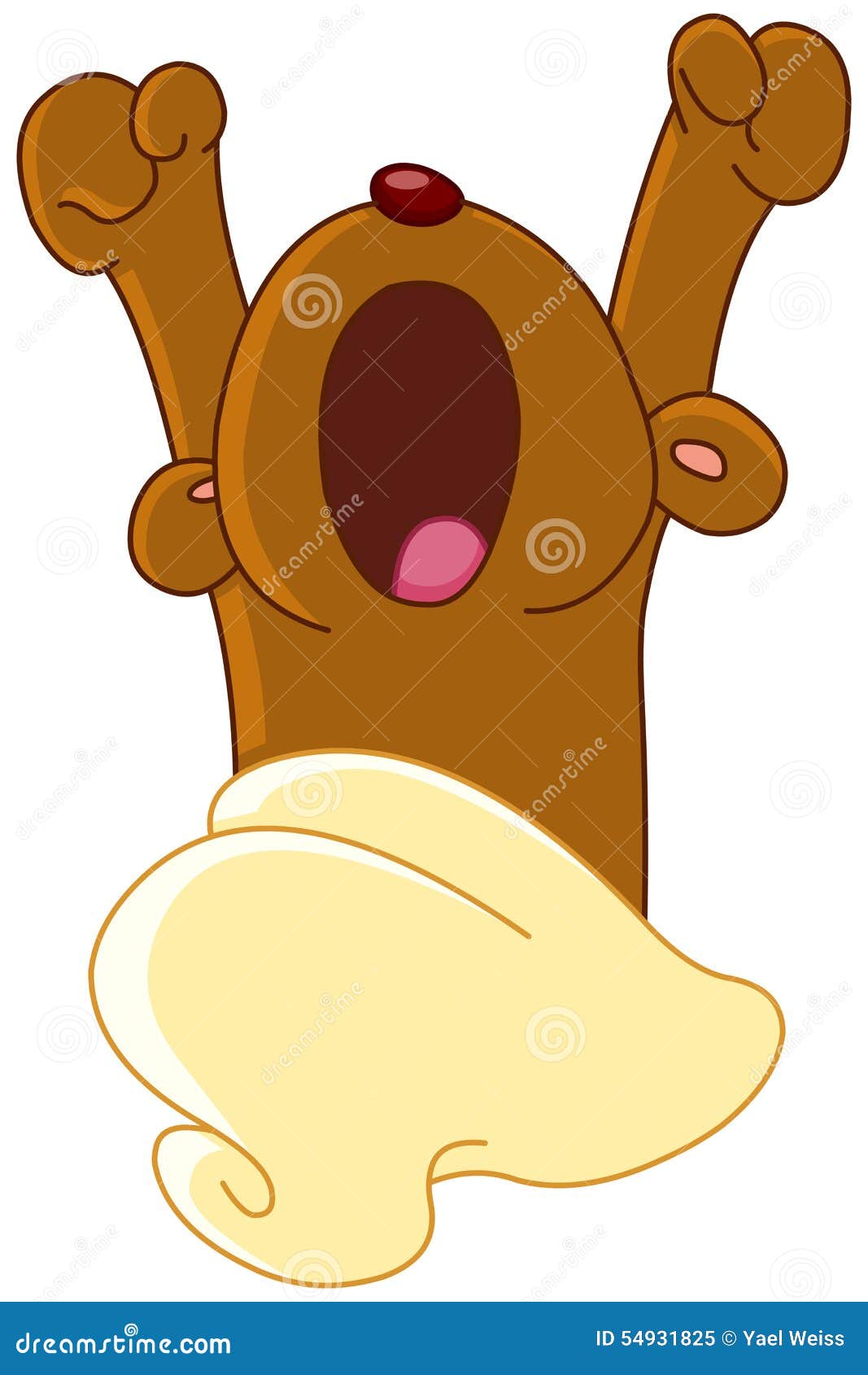 Teddy bear waking up stock vector. Illustration of child - 54931825
