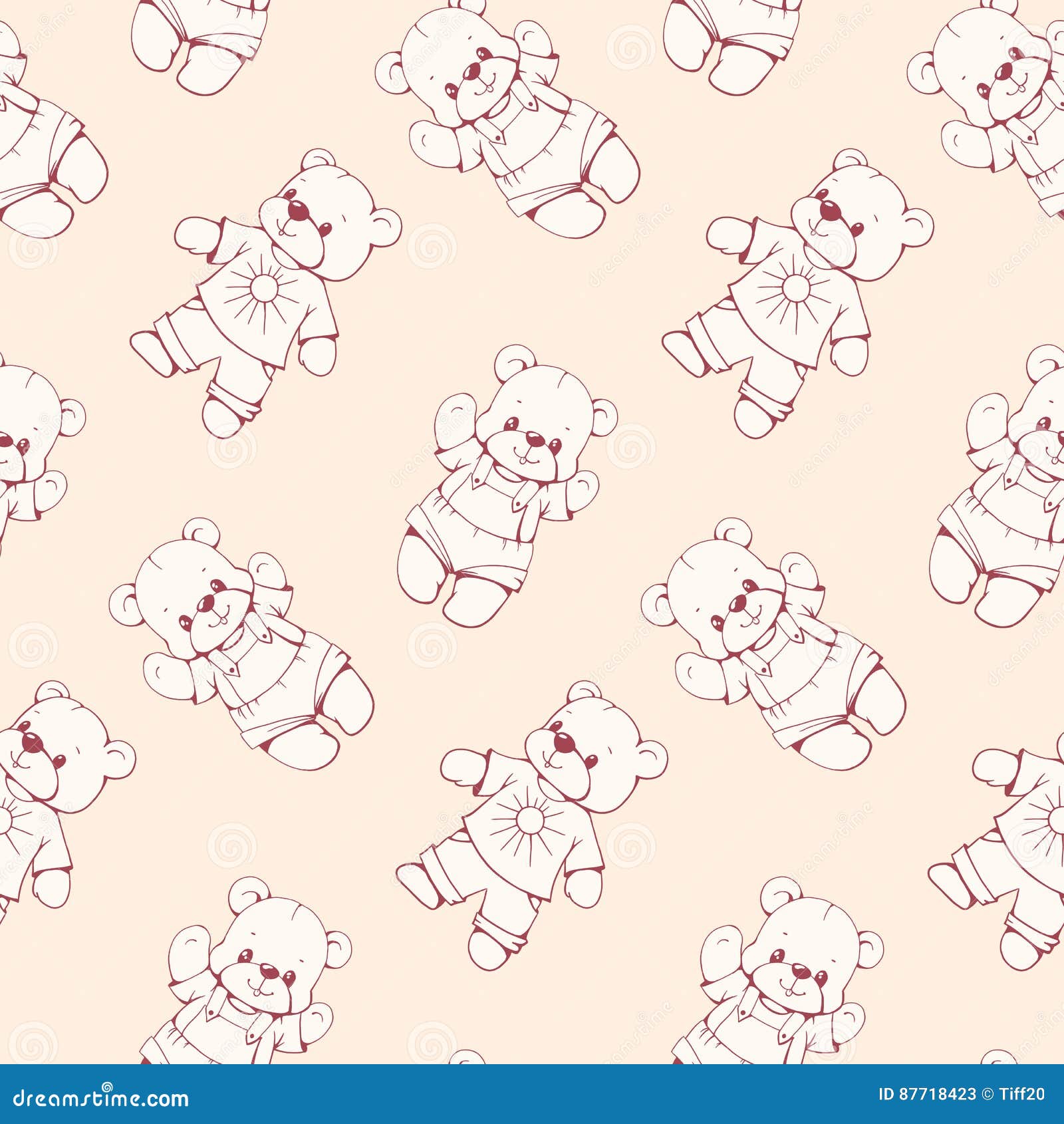 Teddy bears stock vector. Illustration of brown, decor - 87718423