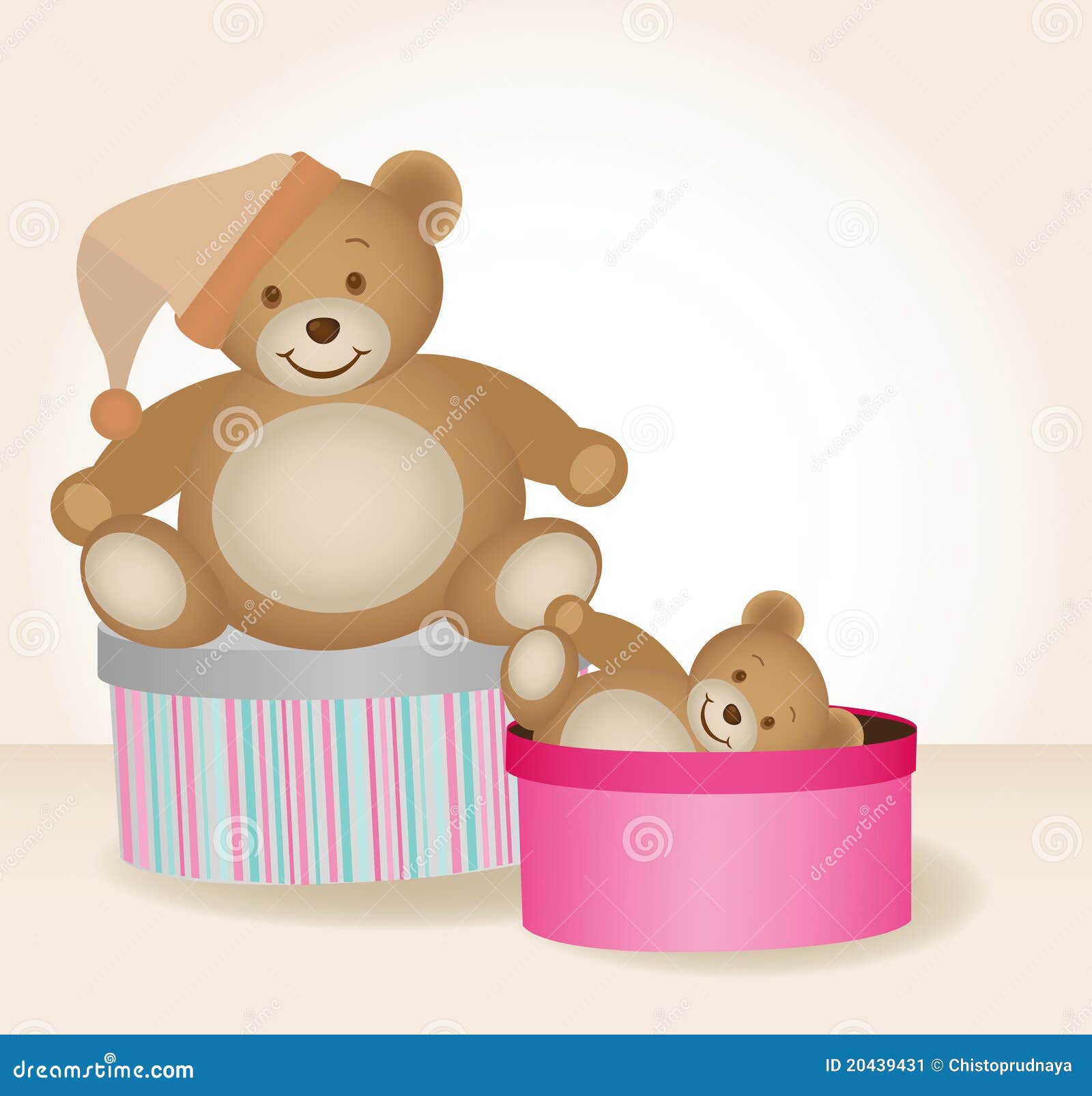 Teddy bears in boxes stock vector. Illustration of adorable - 20439431