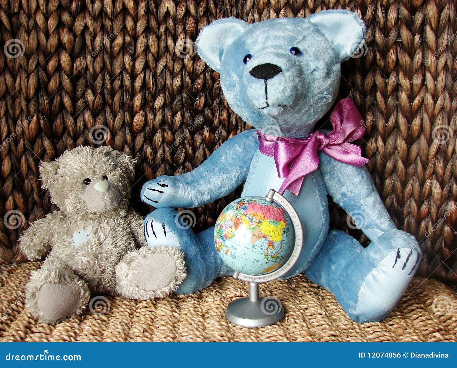 Teddy-bears & globe stock photo. Image of maps, cuddly - 12074056