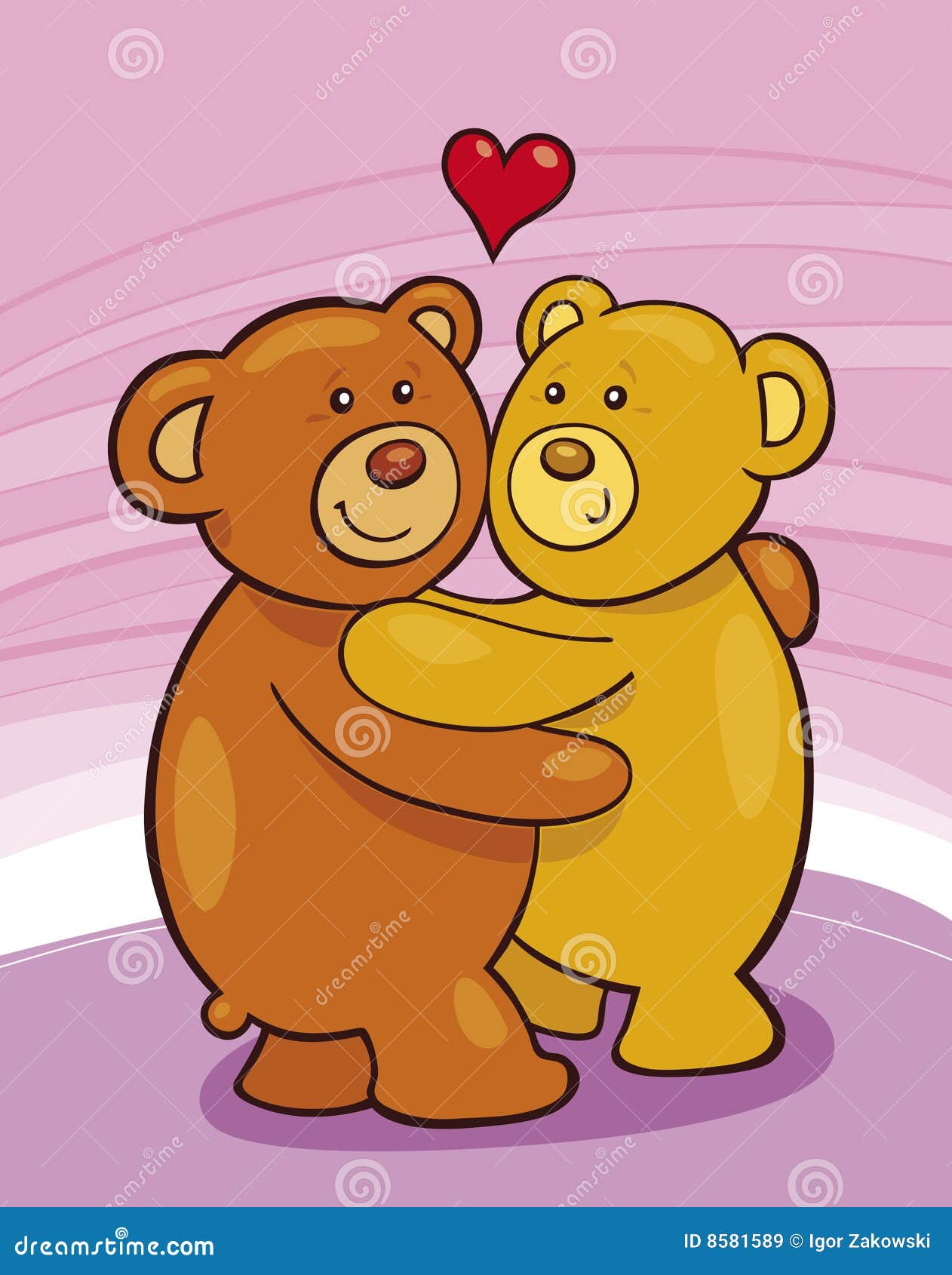 Teddy Bears in Love stock vector. Illustration of love - 8581589