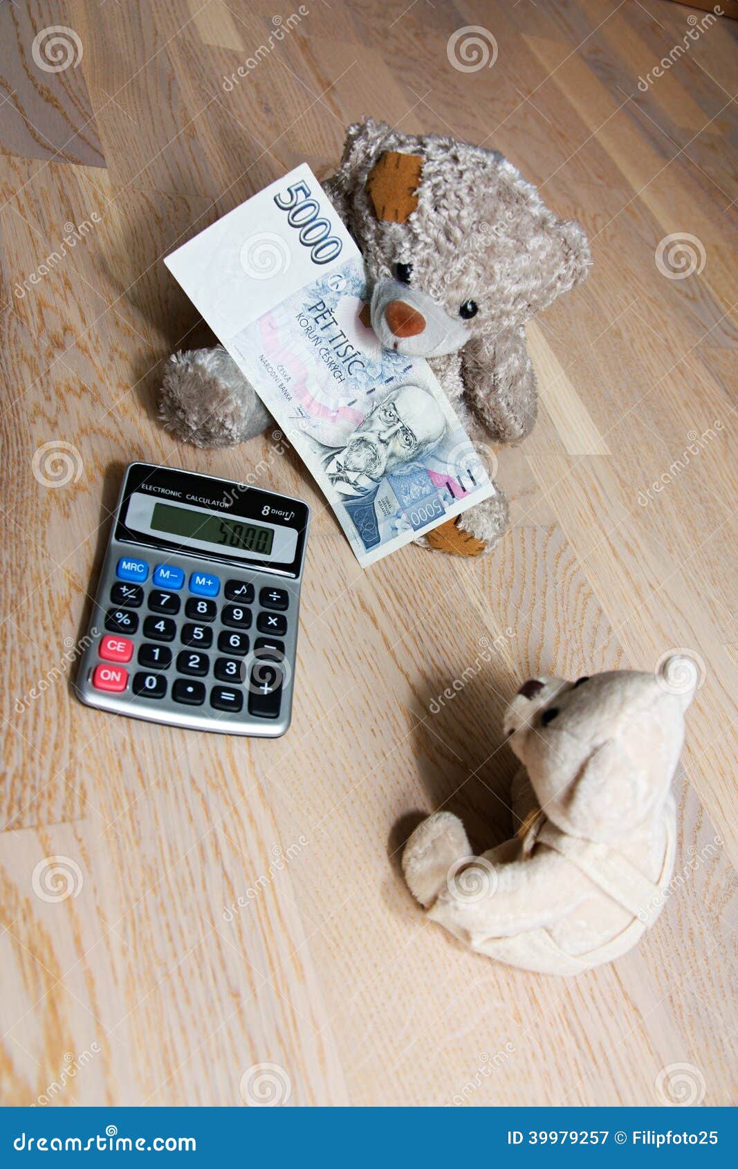 Teddy bears and money stock image. Image of currency - 39979257