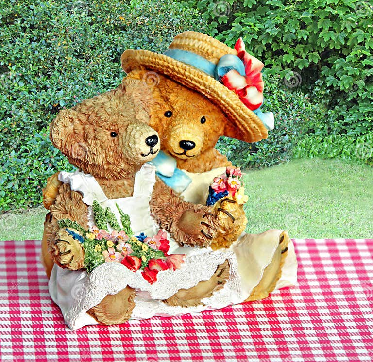Teddy bears picnic stock photo. Image of pets, couples - 28646824