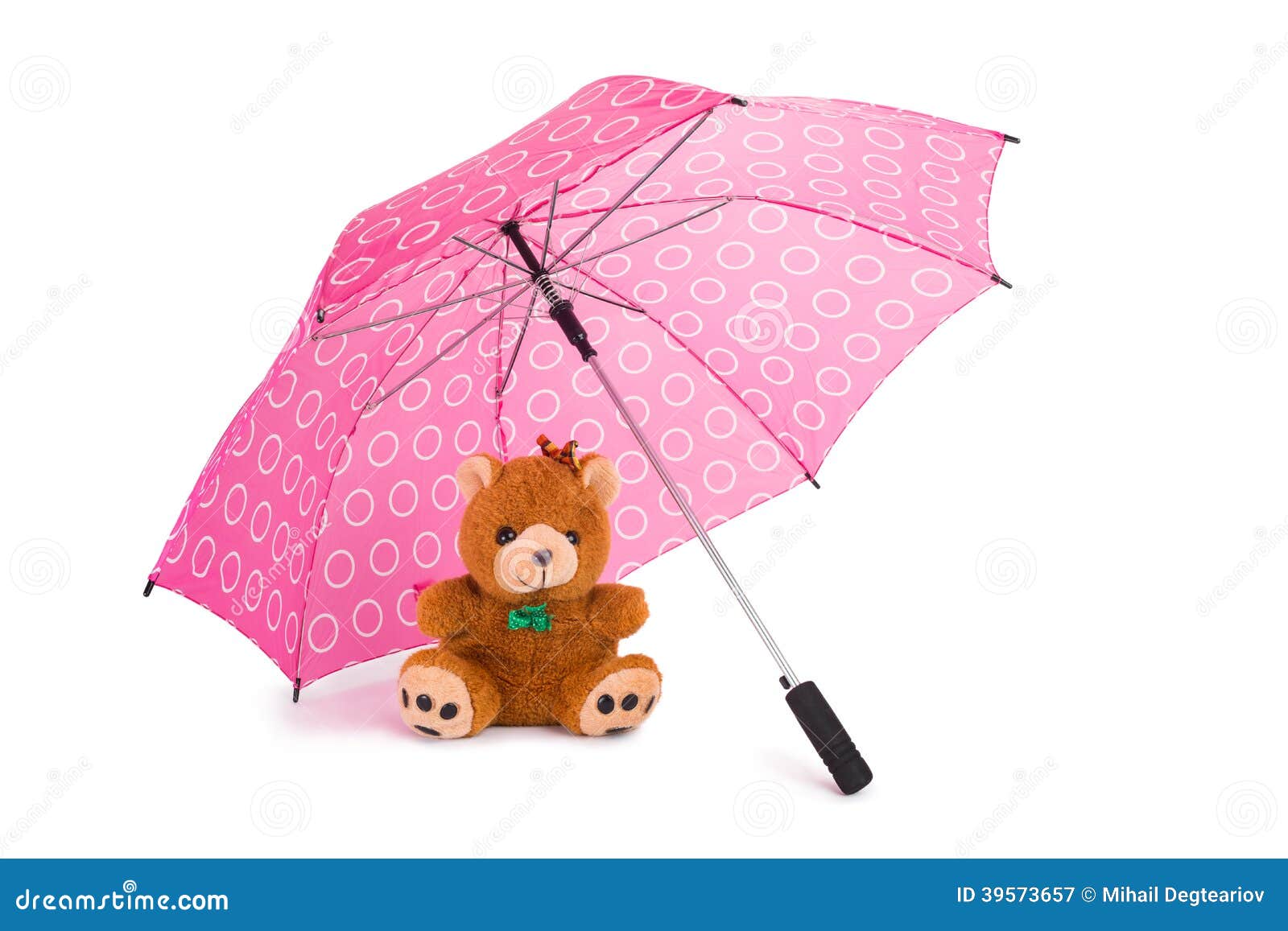 Teddy Beear Under Umbrella stock image. Image of youth - 39573657